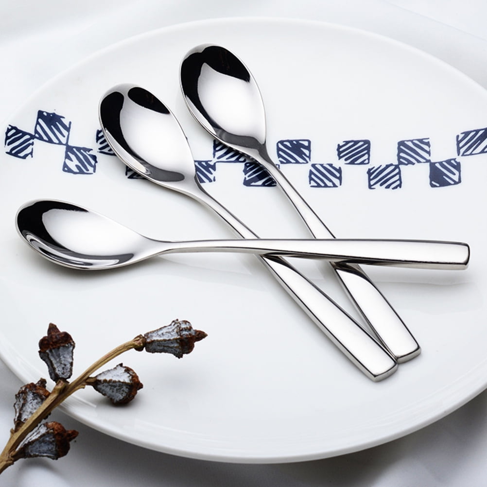 FRCOLOR Slotted Spoons for Cooking Stainless Steel Teaspoon Restaurant ...