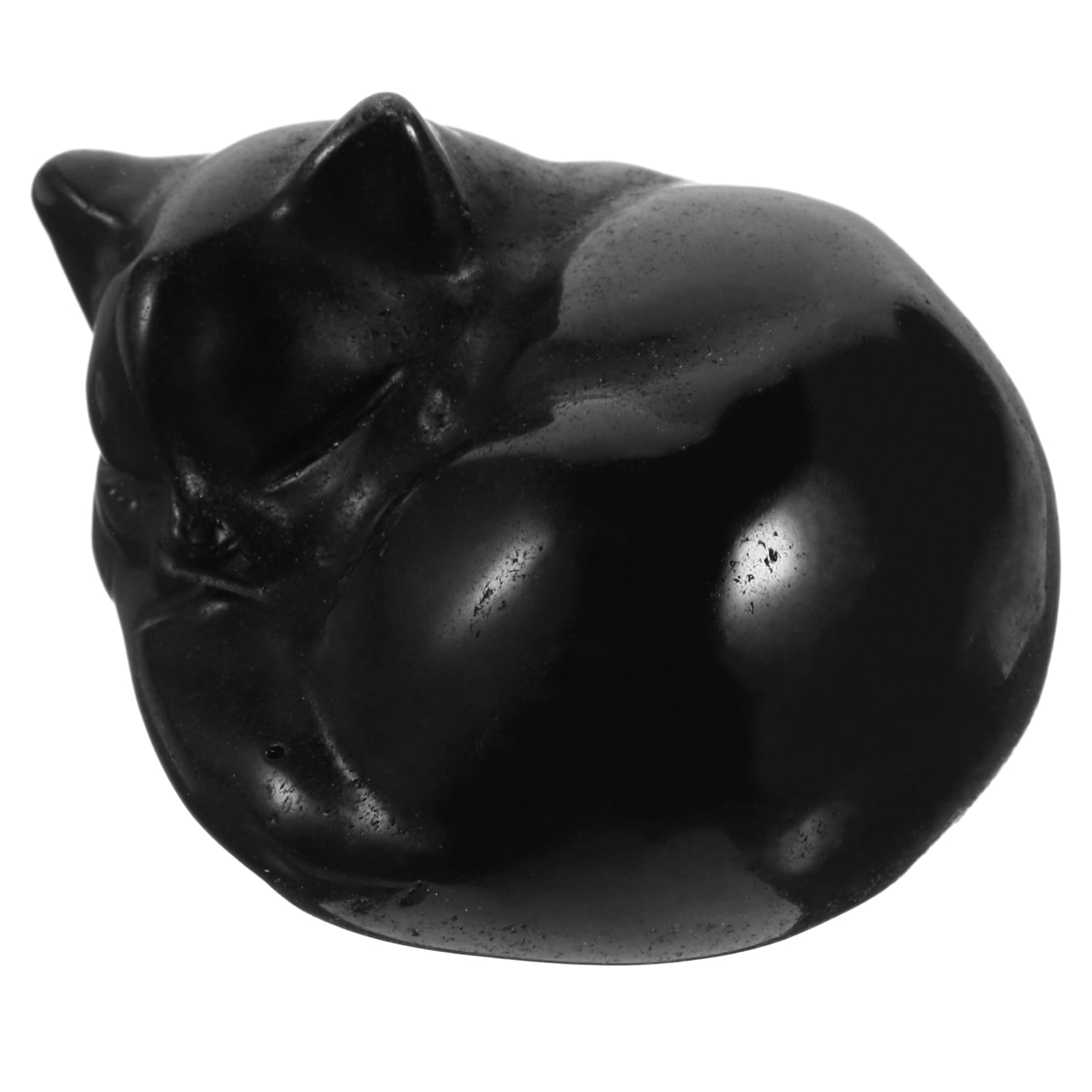 FRCOLOR Small Cat Statue Decorations Crystal Sleeping Carving - Walmart.com