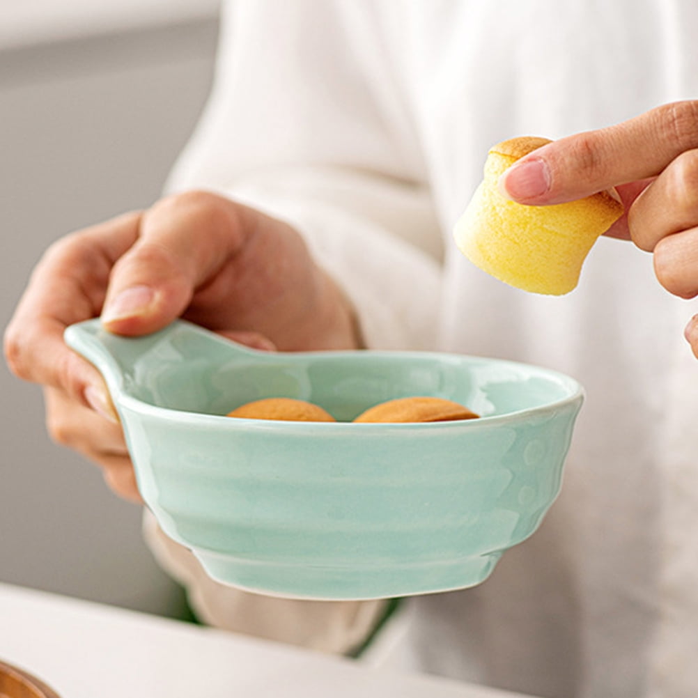 FRCOLOR Small Ceramic Dessert Bowl 11.50X11.50X5.50CM Sky-blue ...