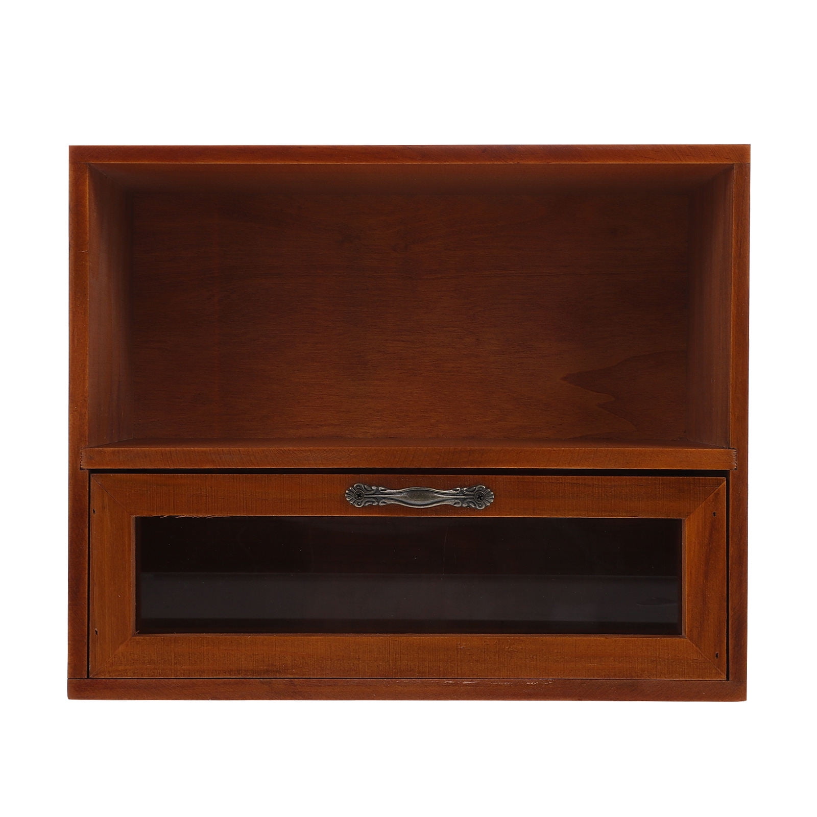 FRCOLOR Small Compartment Lockers Expandable Photo Shelf Office Brown ...