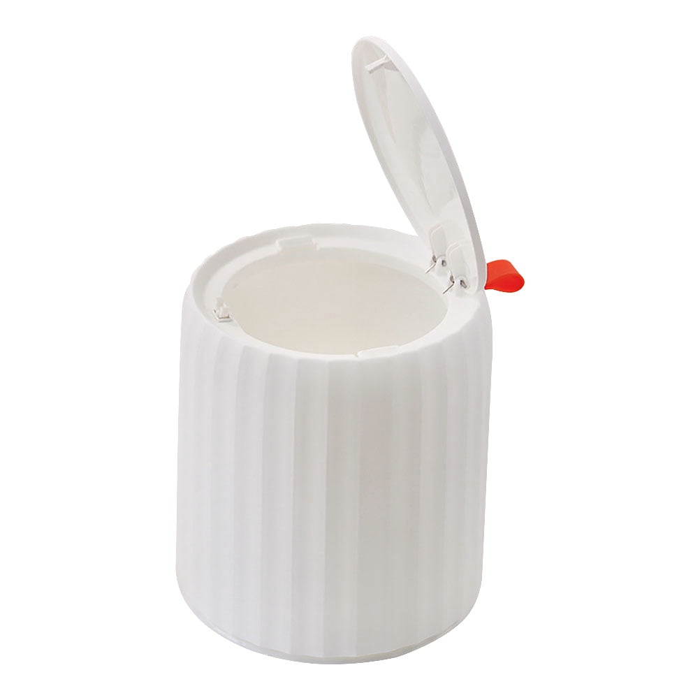 FRCOLOR Small Desktop Waste Bin Plastic Double Deck Rubbish Bin Pop-lid ...