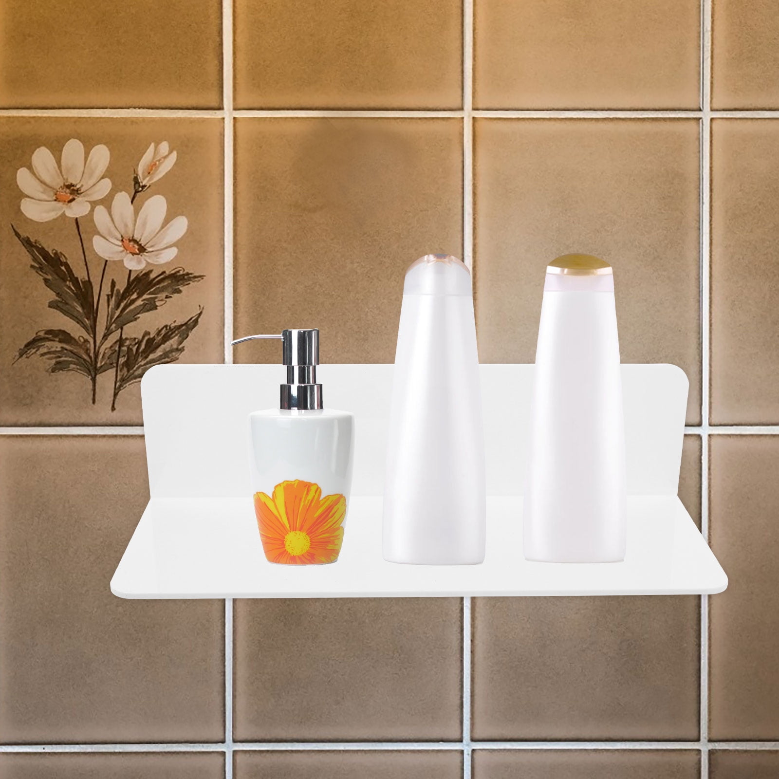 KAKOWELY White Floating Shelf Bracket Living Room 1 Set 8.98X3.69X2 ...