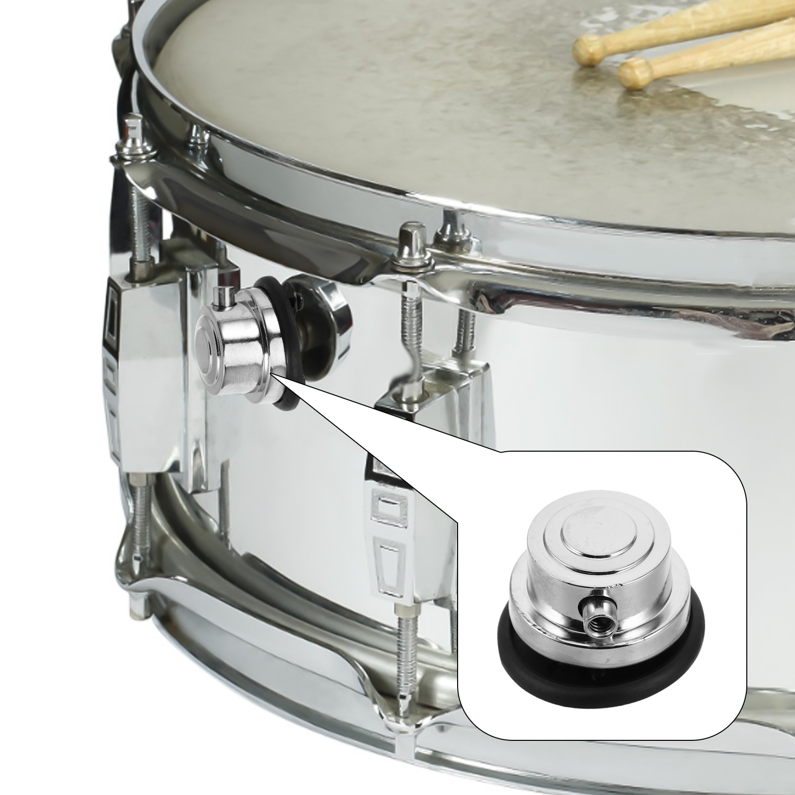 FRCOLOR Snare Drum Lug And Drum Claw Silver Aluminum Alloy Drum ...