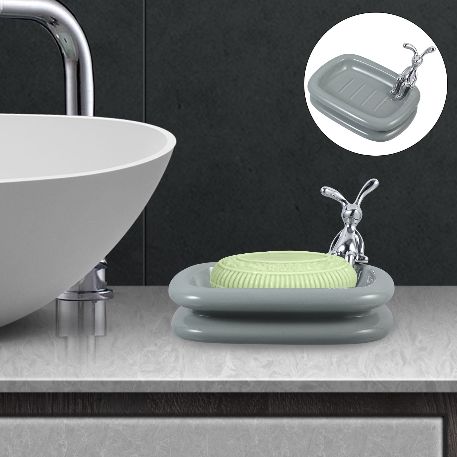 FRCOLOR Soap Dishes for Bar Multi-functional Holder Holding - Walmart.com