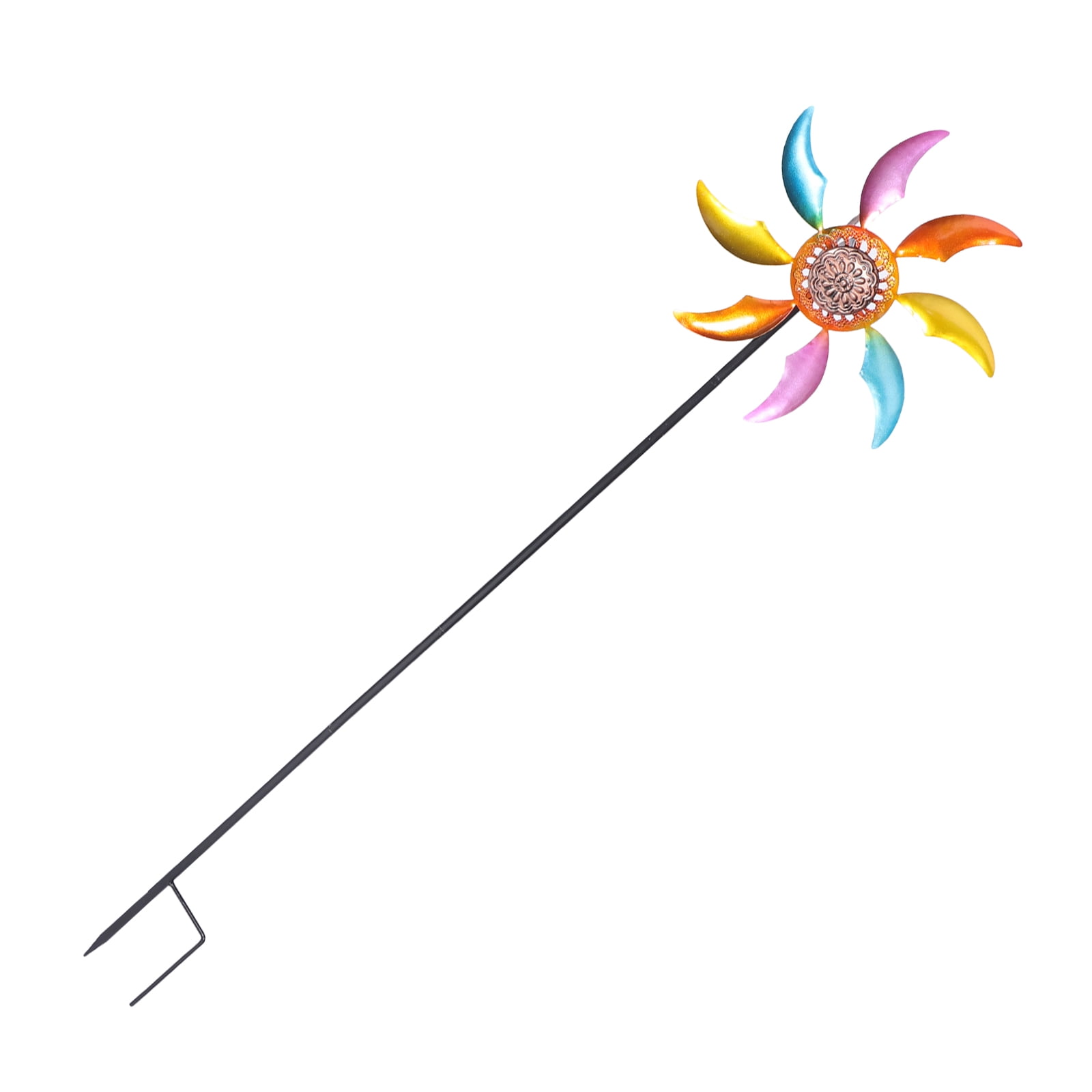 FRCOLOR Solar Lights Outdoor Garden Wrought Iron Metal Windmill Safe ...