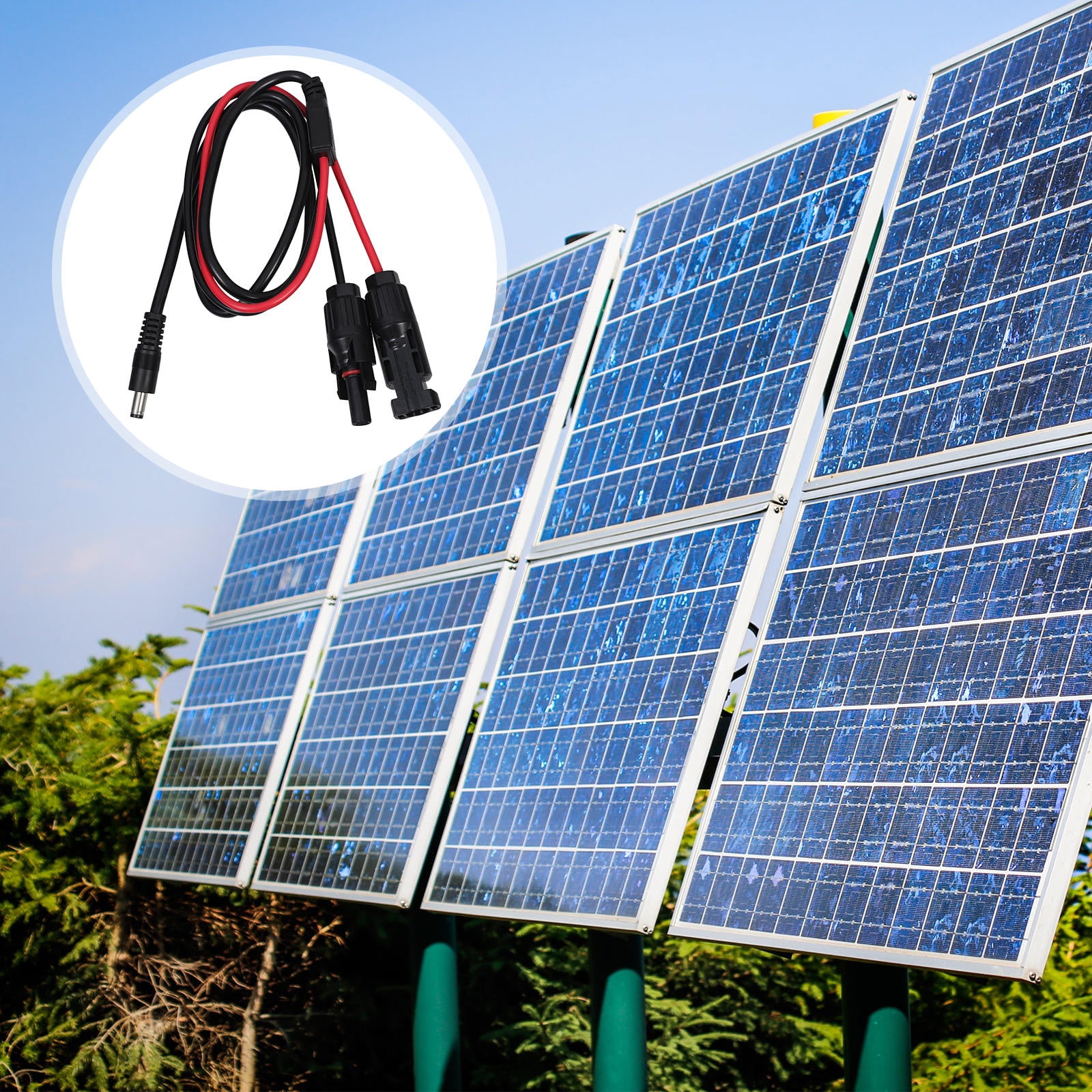 FRCOLOR Solar Panel Wire Plug to DC 5.5mm Adapter Solar Panel Connector ...