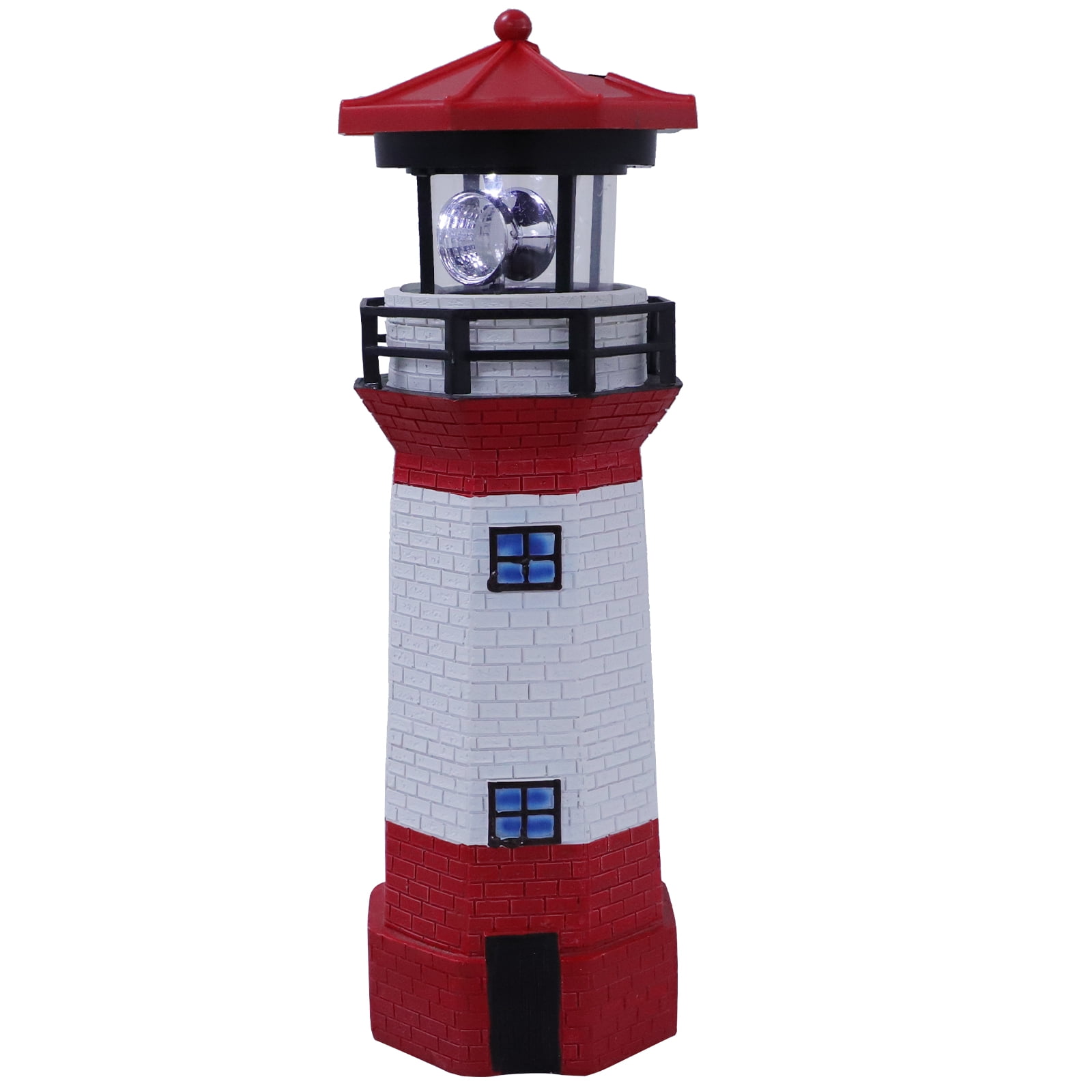 FRCOLOR Solar Powered Lighthouse Garden Decorative Lighthouse with ...