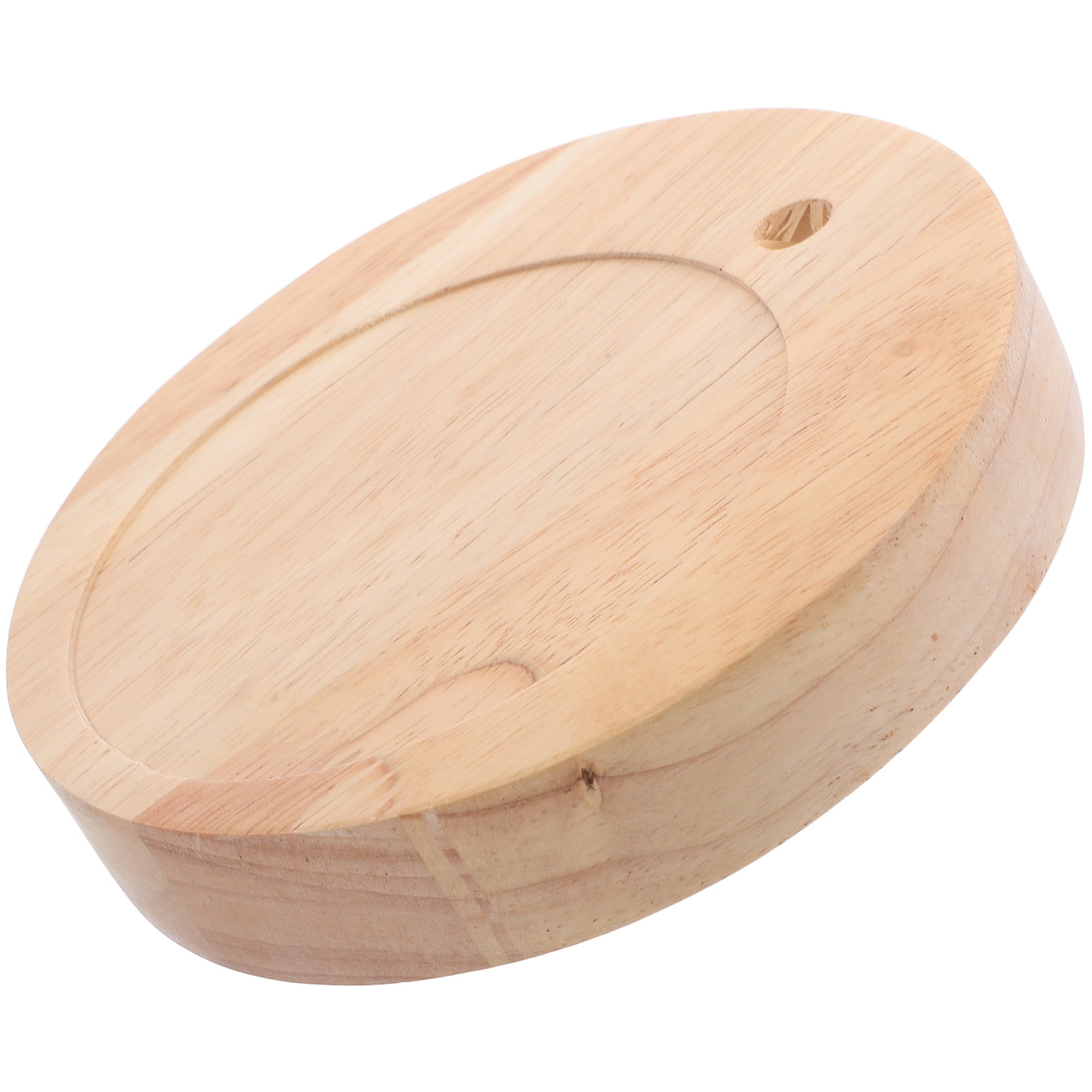 FRCOLOR Solid Wood Round Lamp Base Wooden Base for Table Lamps Wooden ...