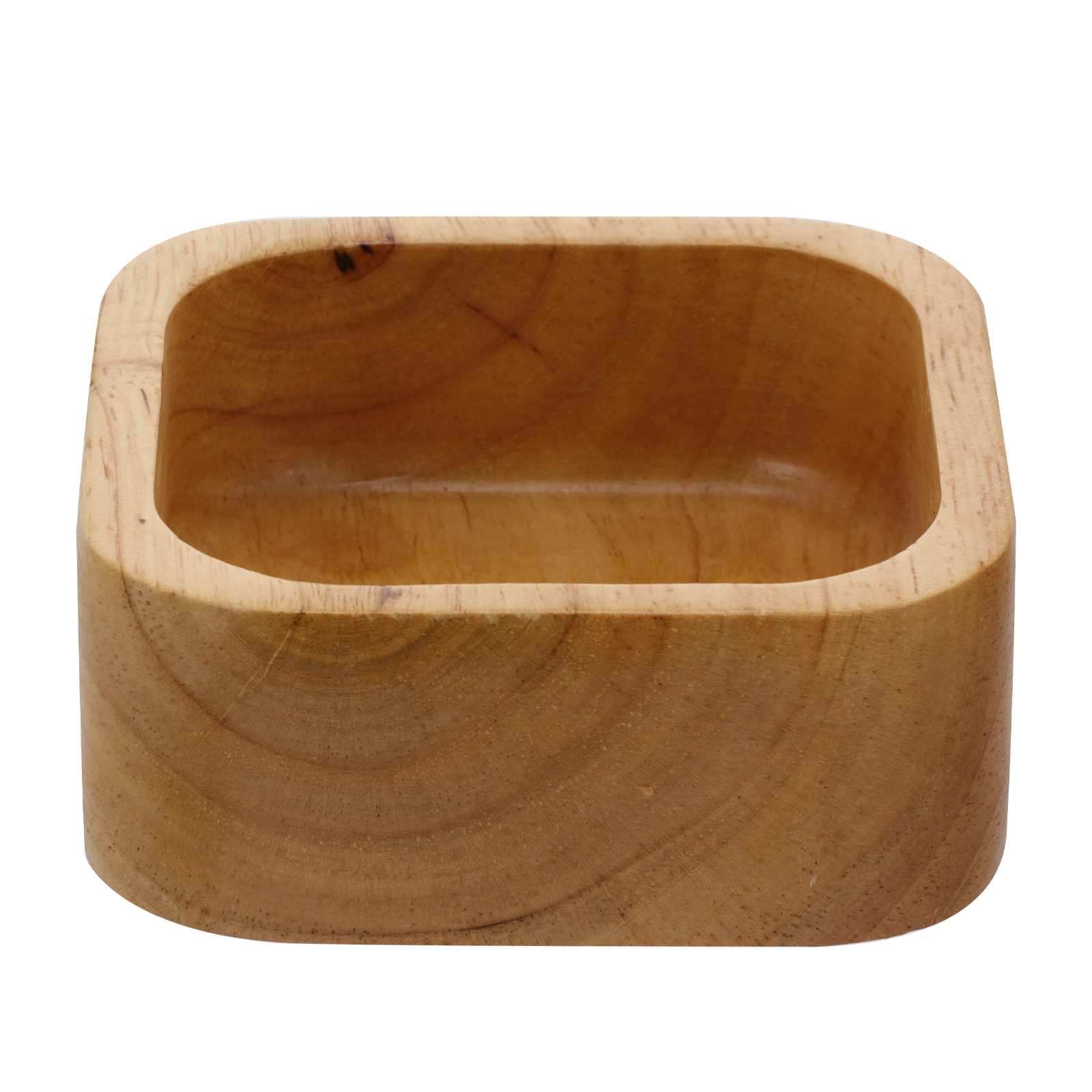 FRCOLOR Square Wooden Bowl Deep Wide Salad Fruit Dish Food Container ...