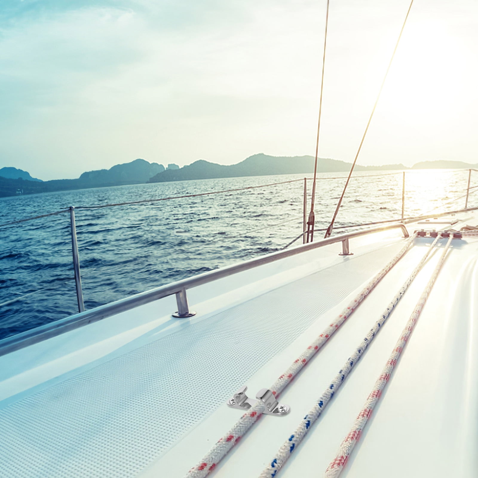 FRCOLOR Stainless Steel Boat Cleat Rope Anchor Essential Yacht Hardware ...