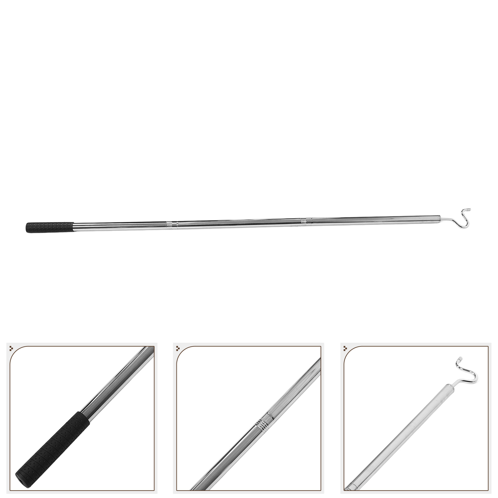 FRCOLOR Stainless Steel Clothes Hanger Pole with Handle Heavy Duty ...