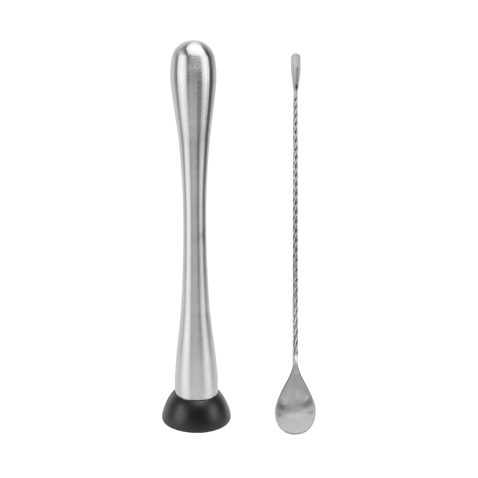 FRCOLOR Stainless Steel Cocktail Muddler Mixing Spoon and Ice Hammer ...