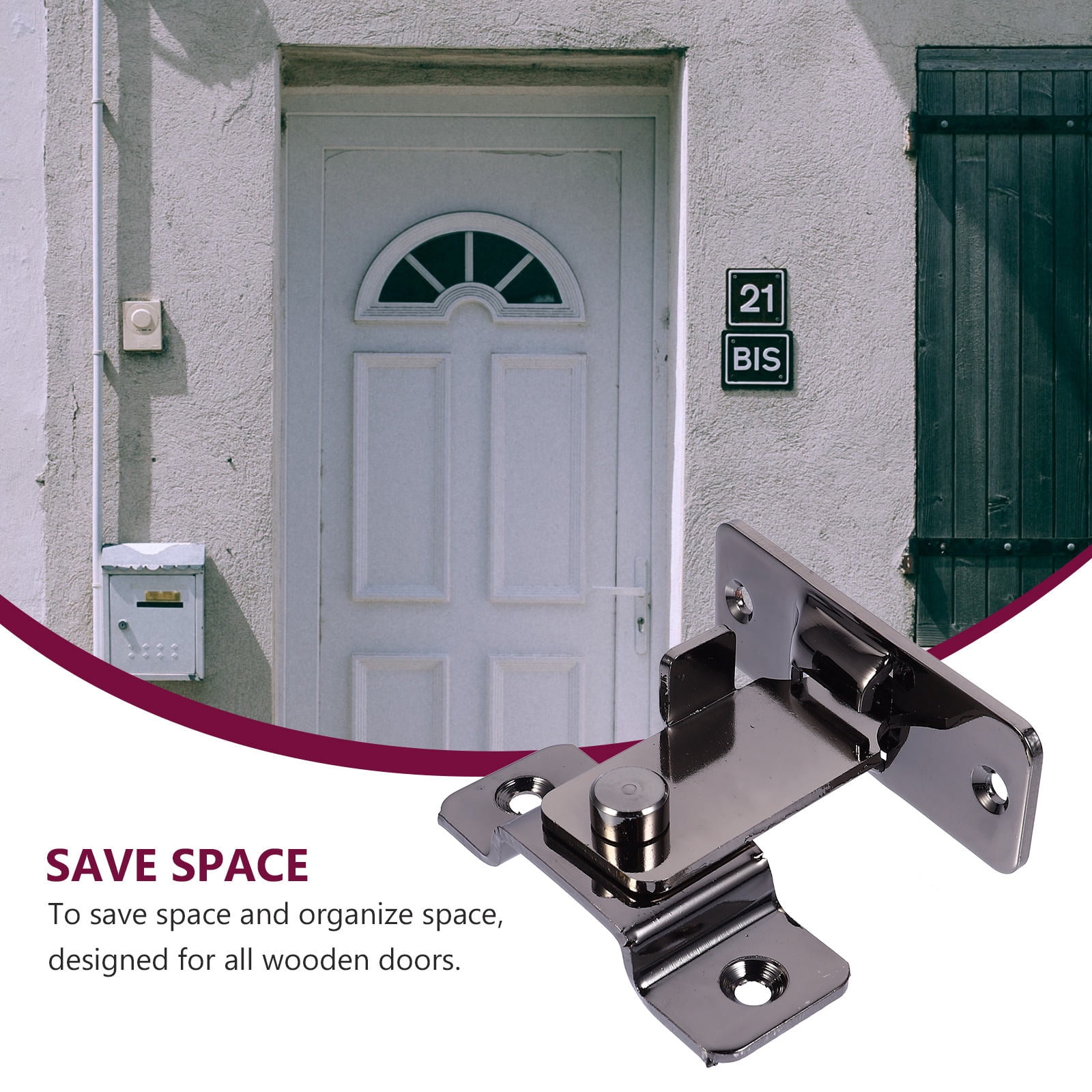 FRCOLOR Stainless Steel Door Bolt Lock for Home Black 90 Degree Toggle ...