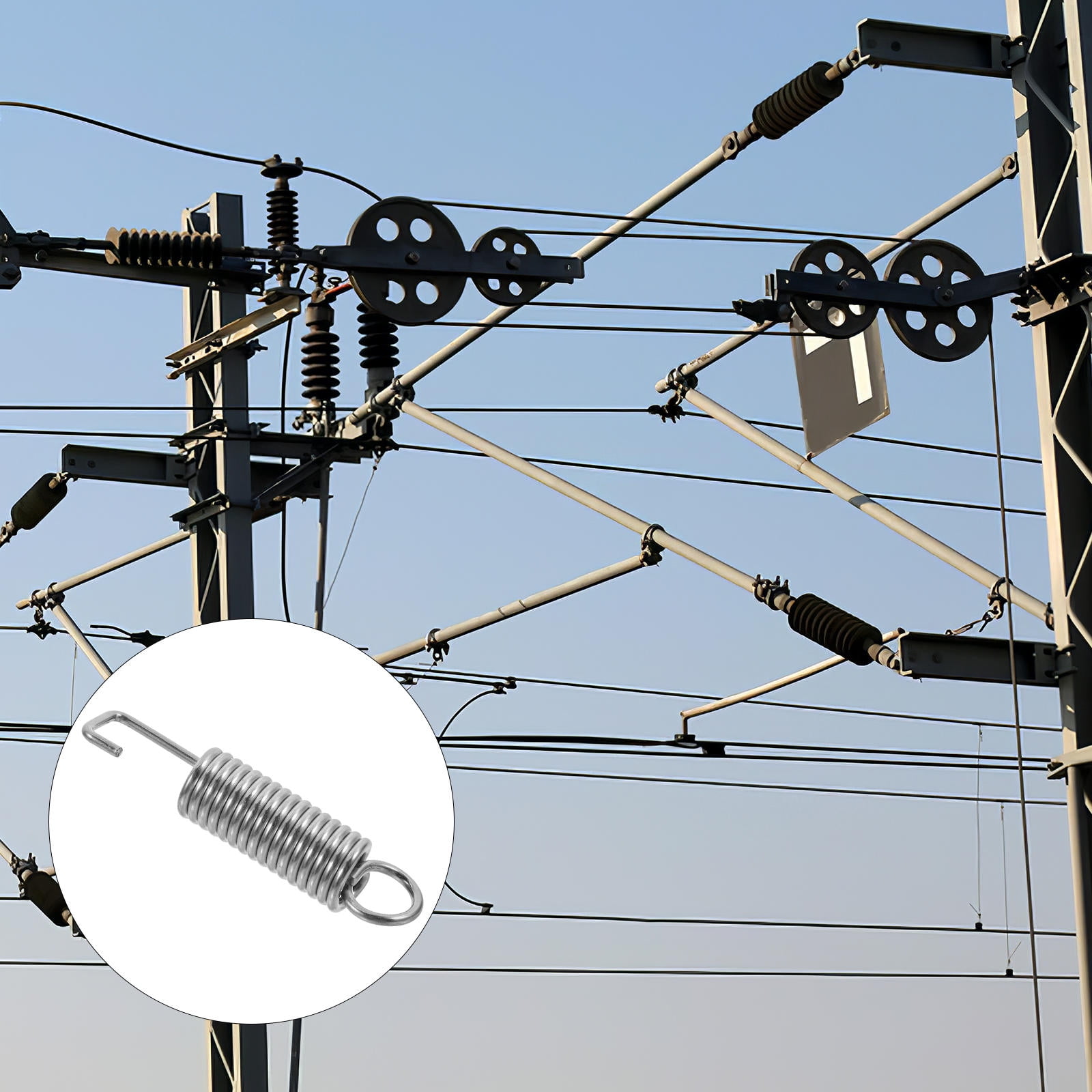 FRCOLOR Stainless Steel Fence Tension Spring Rope Tensioner Fence ...