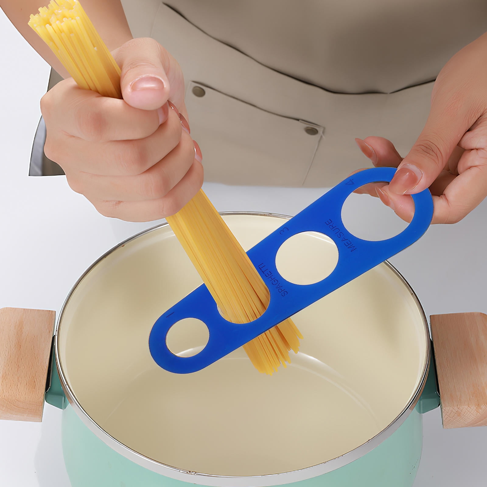 FRCOLOR Stainless Steel Pasta Measuring Ruler Spaghetti Measuring Tool Noodle Measure Pasta ...