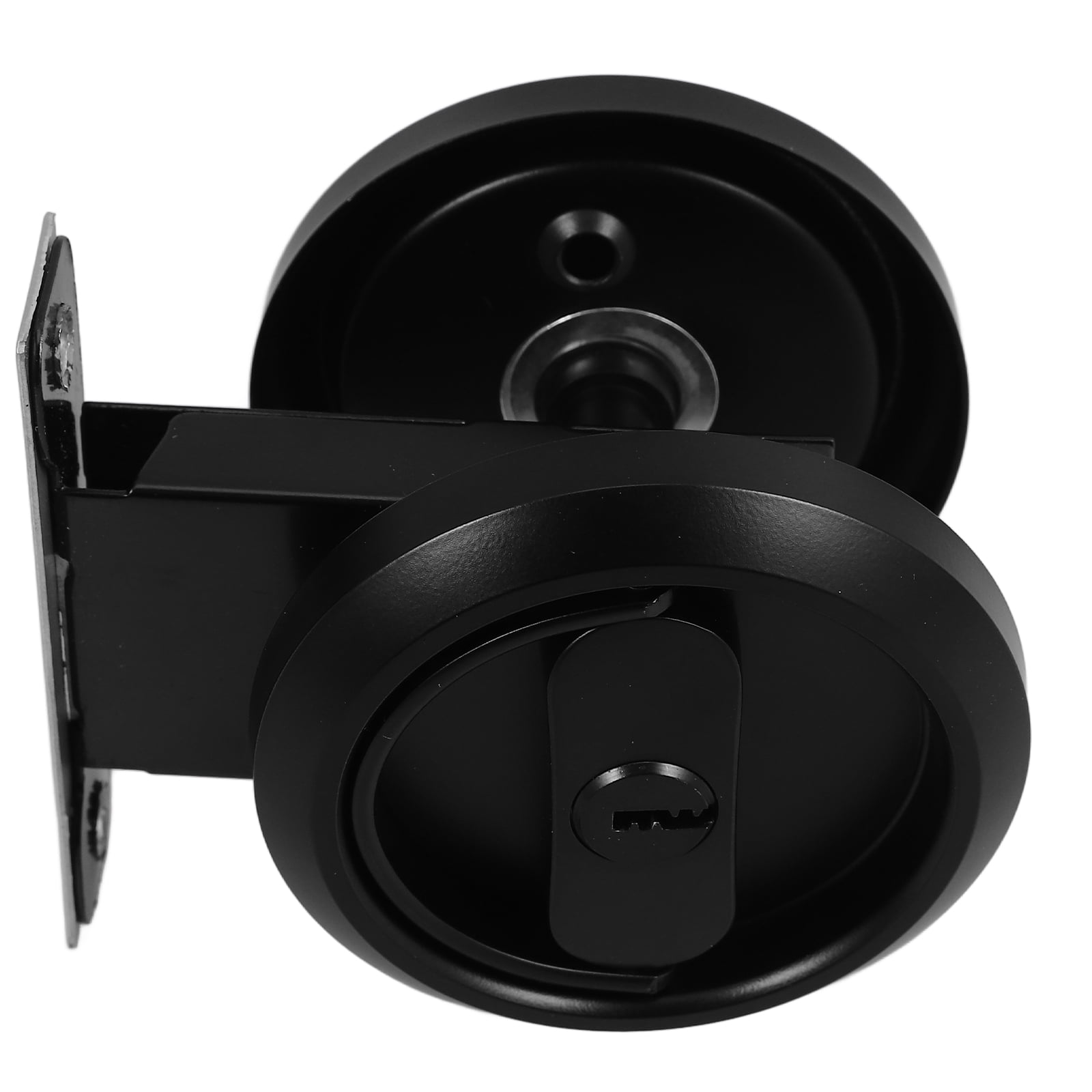 Stainless Steel Pocket Door Lock Round Handles Latch Privacy Gate Lock ...