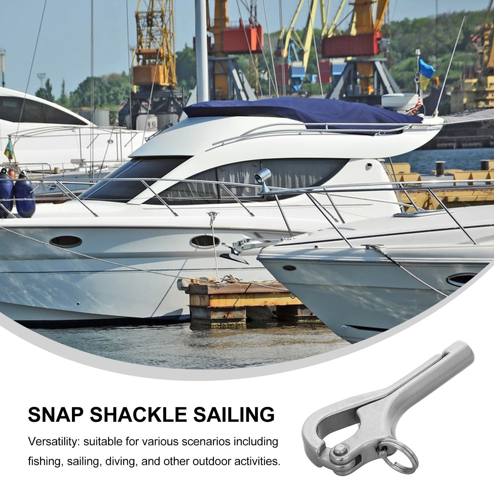 FRCOLOR Stainless Steel Quick Release Hook 6mm Marine Grade Hook ...