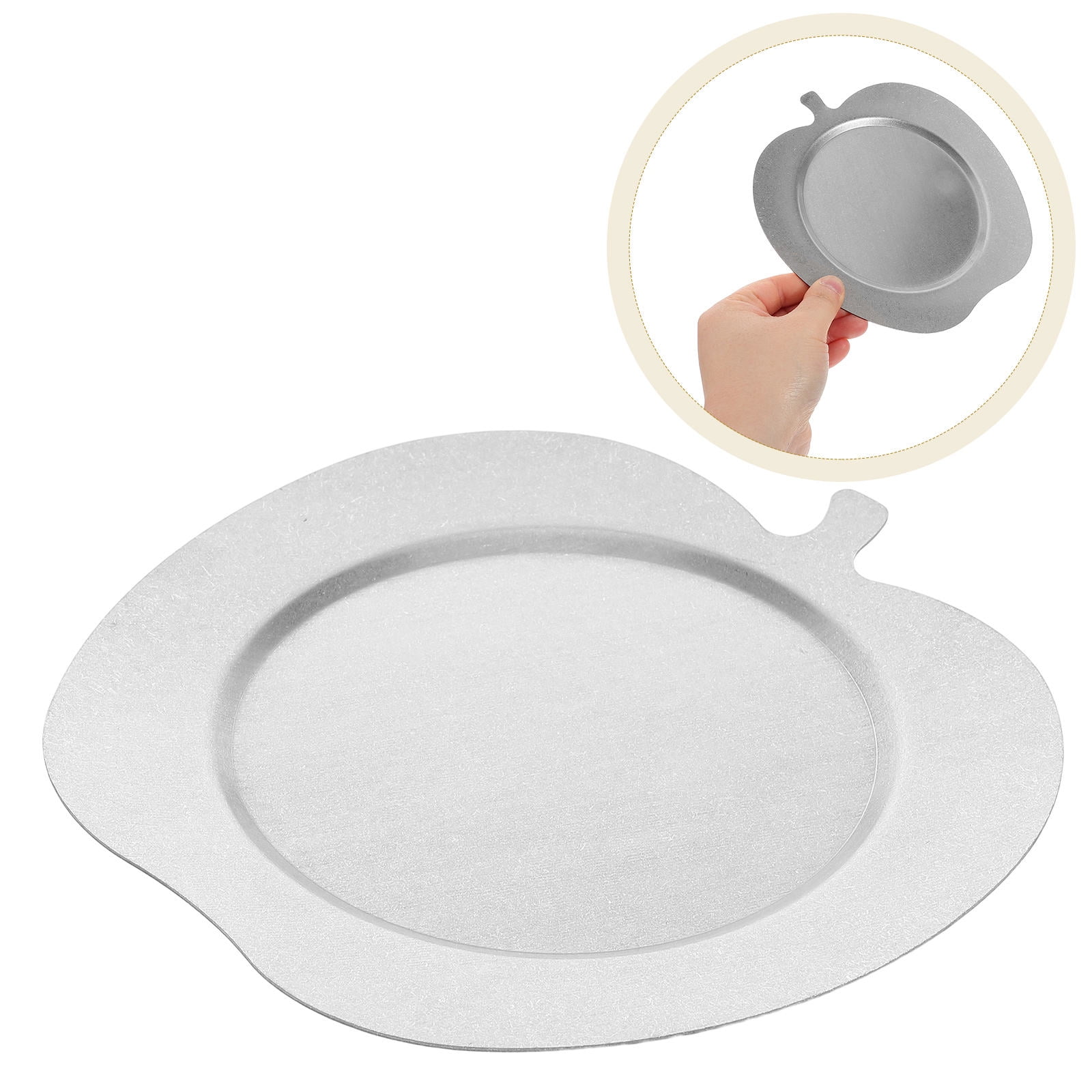 FRCOLOR Stainless Steel Retro Food Plate Multi-Use Serving Tray Metal ...