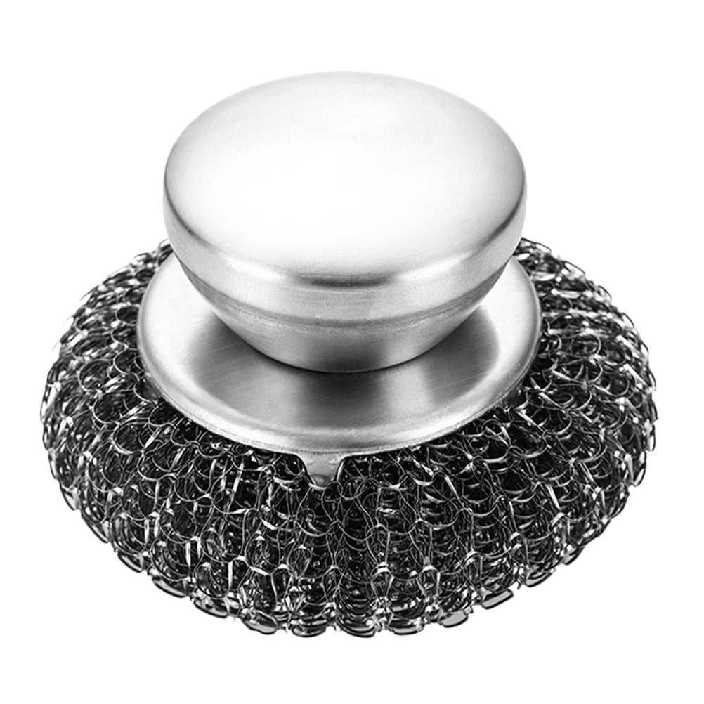 FRCOLOR Stainless Steel Scrubbing Tool With Handle Kitchen Pot Scrubber ...