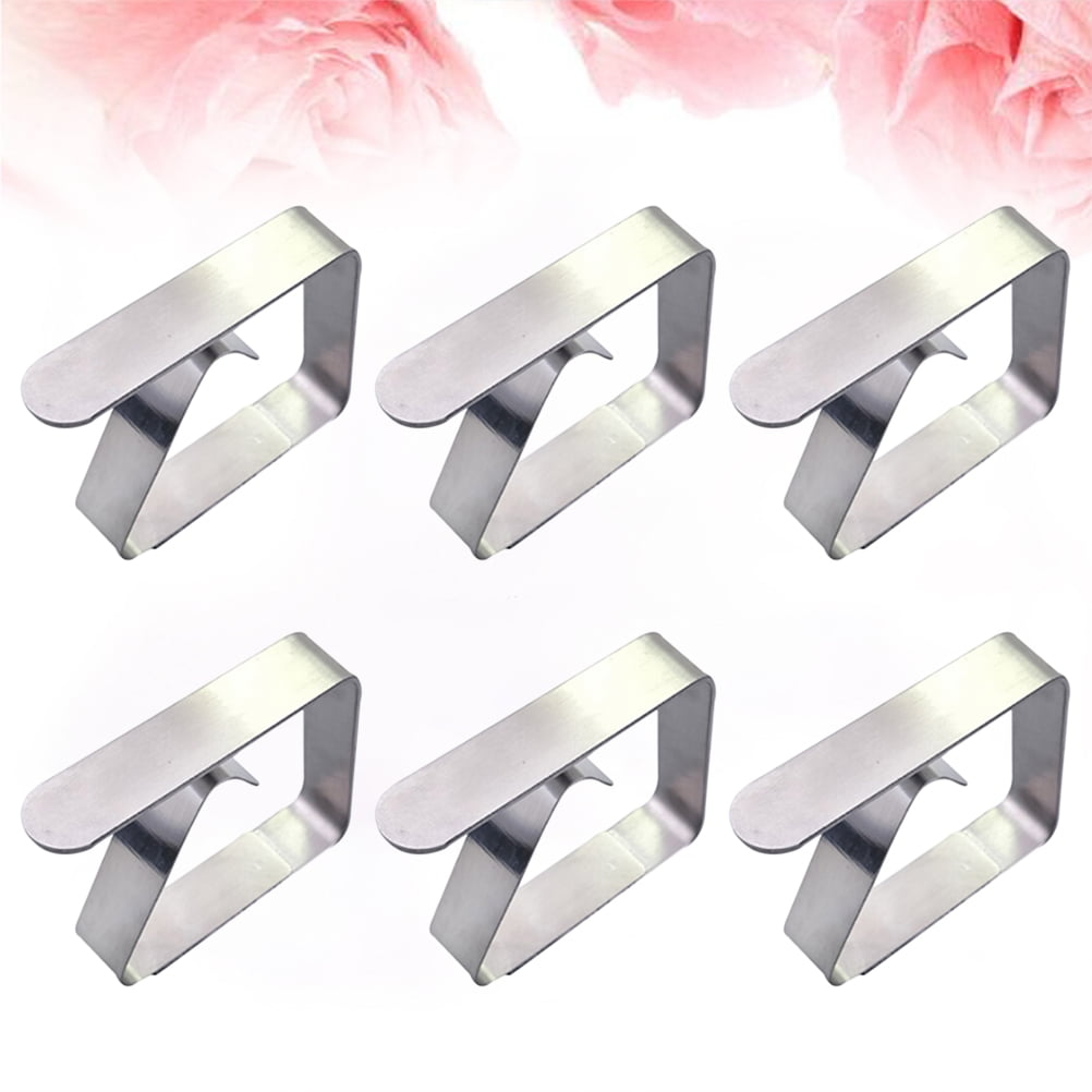 FRCOLOR Stainless Steel Tablecloth Clips Set of 12 Adjustable Clamps ...