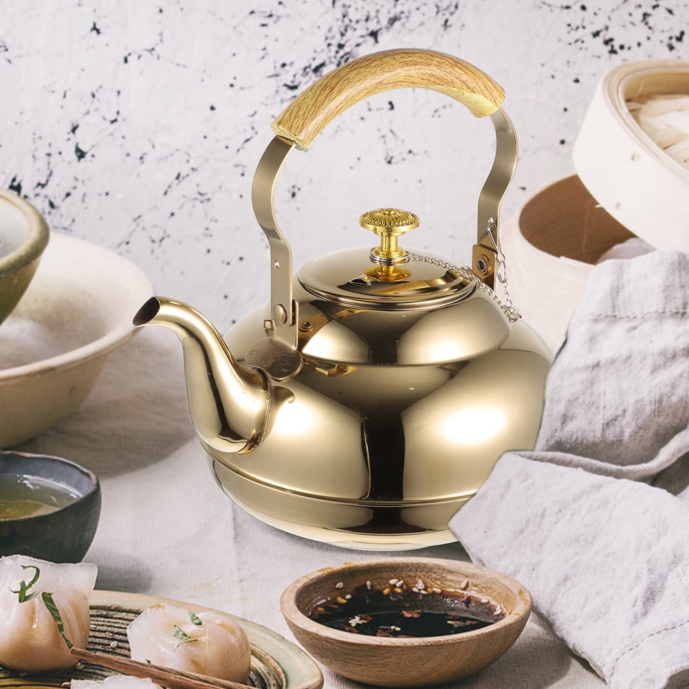 FRCOLOR Stainless Steel Tea Pot With Infuser 1.5 L Loose Tea Kettles ...