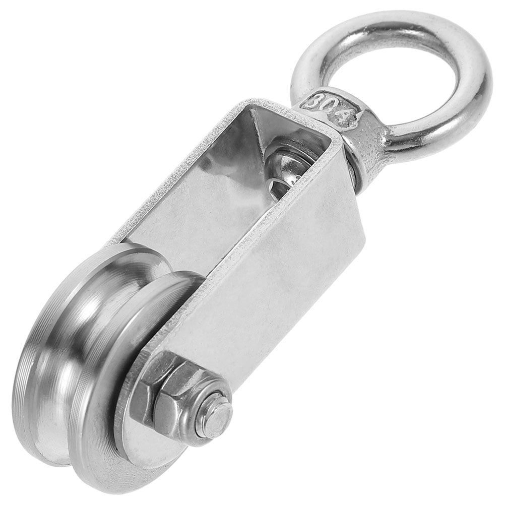 FRCOLOR Stainless Steel U-Shape Pulley Wheel for Heavy Lifting Metal U ...