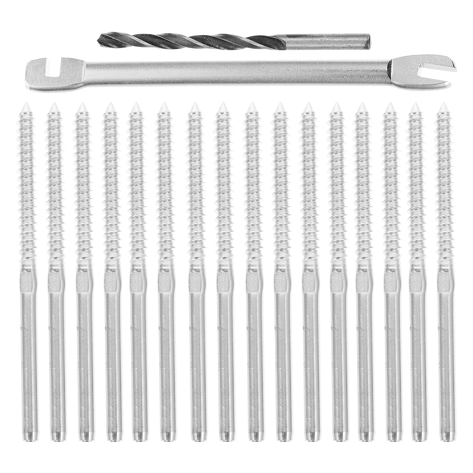 FRCOLOR Stainless Steel Wire Rope Stair Guardrail Hardware Terminal ...