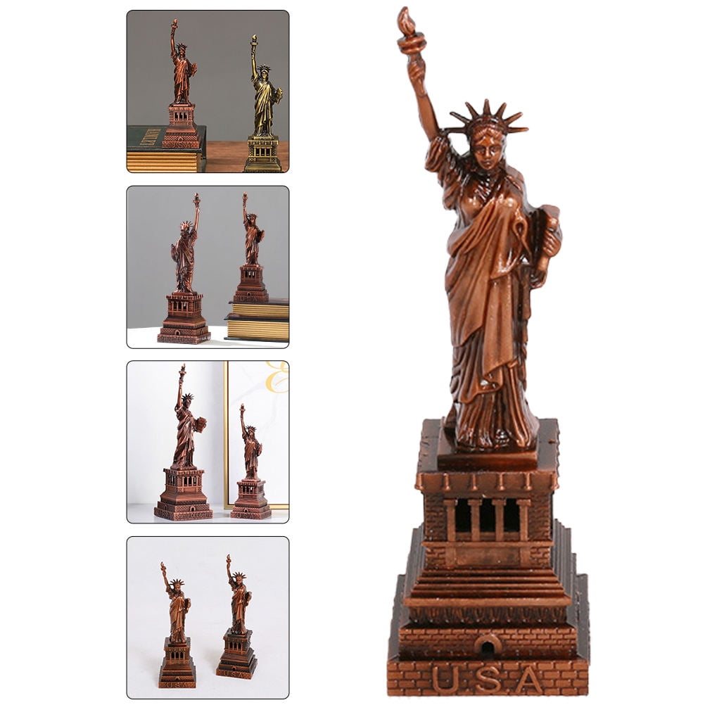 WRISTBIQUE Statue of Liberty Decor Dark Brown Metal 1Pack Office Desk ...