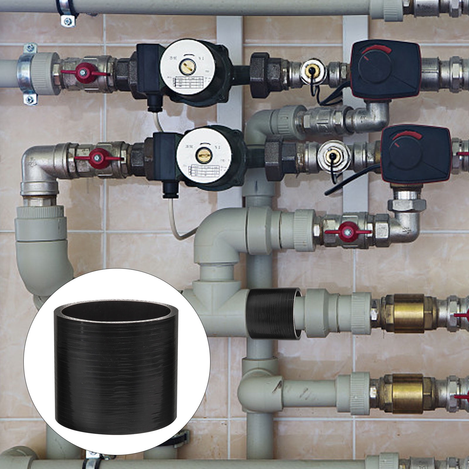 FRCOLOR Straight Silicone Coupling Fittings Tubing Connector Joint ...