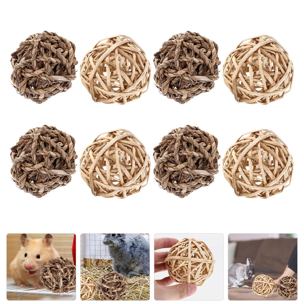 FRCOLOR Straw Chewing Balls for Small Animals Light Weight ...