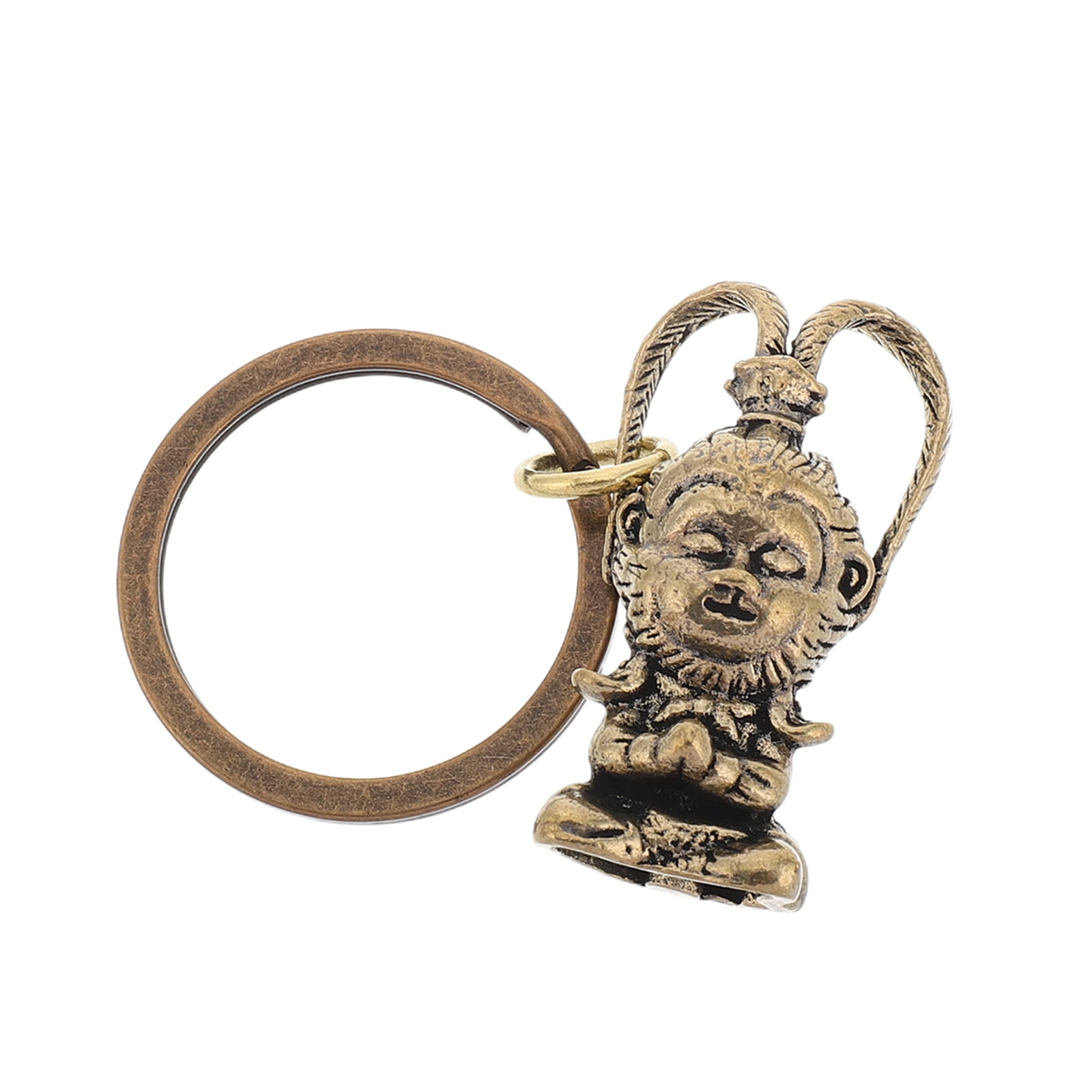 FRCOLOR Sun Wukong Brass Keychain Pendant for Outdoor Backpack and ...