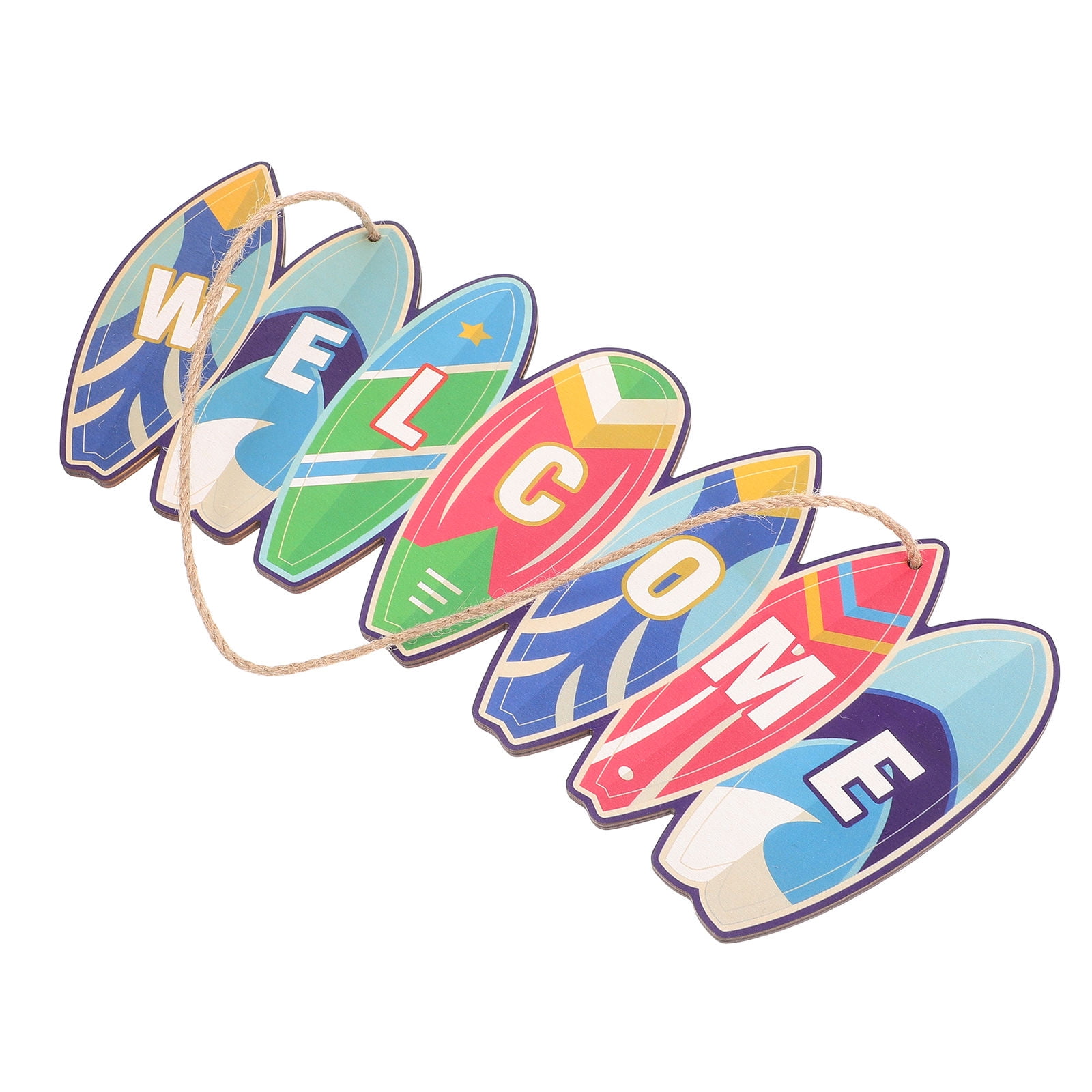 FRCOLOR Surfboard Wall Hanging Sign Surfboard Beach Signs Wooden Beach ...