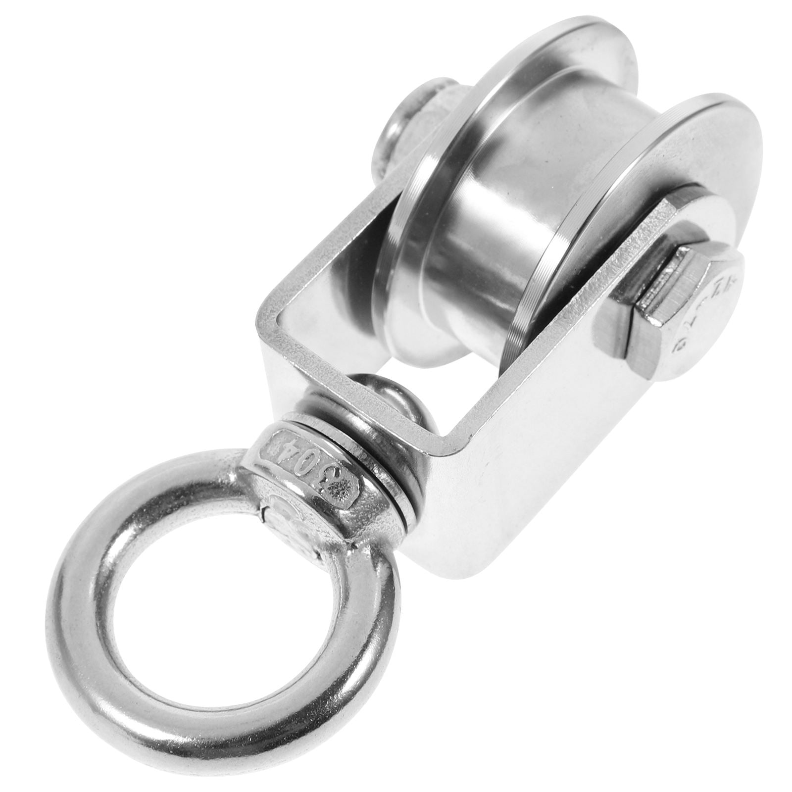 FRCOLOR Swivel Pulley Stainless Steel Rotation Wheel Heavy Duty ...