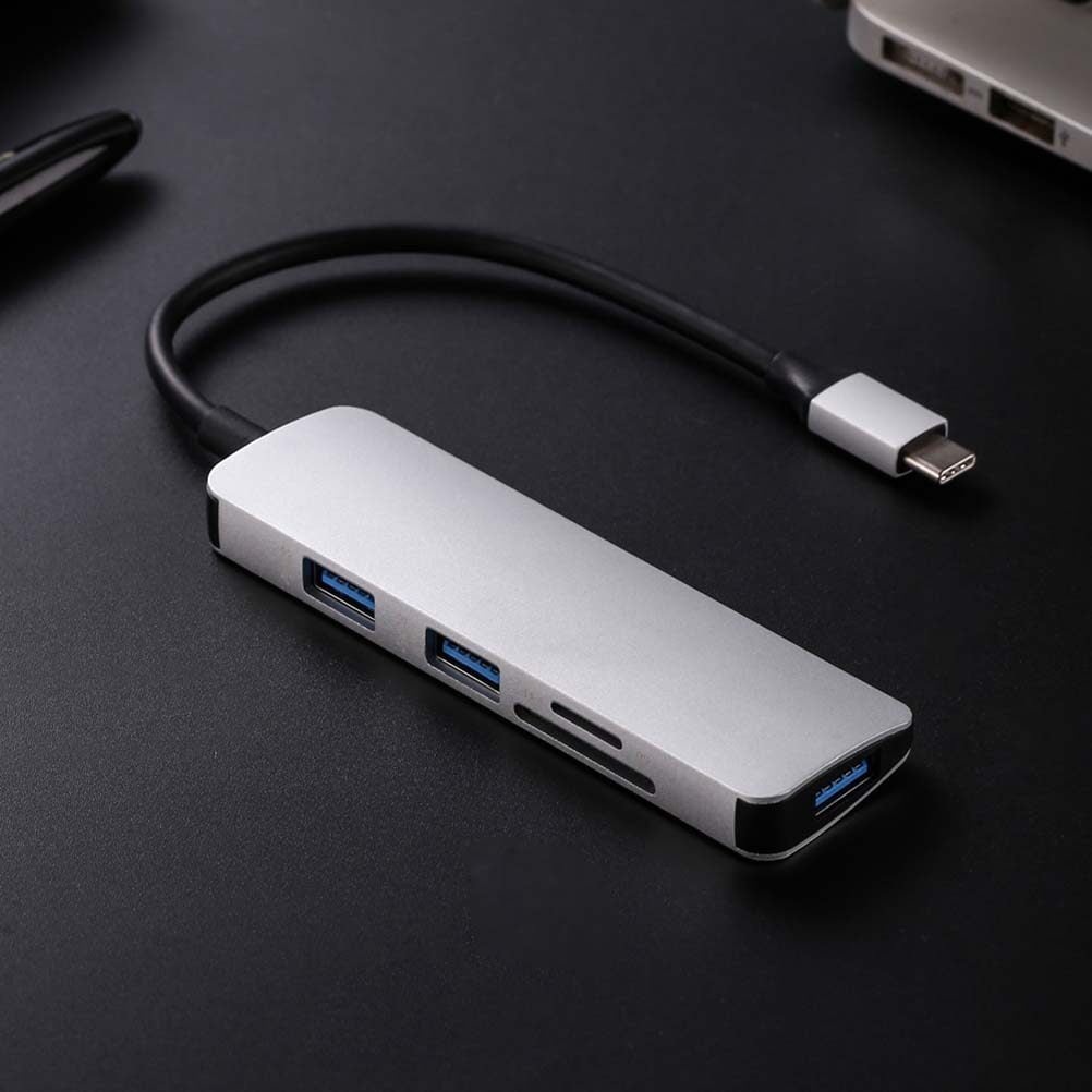 FRCOLOR TCU05 5 In 1 USB Type- to 3 USB 3.0 Ports / Reader USB C ...