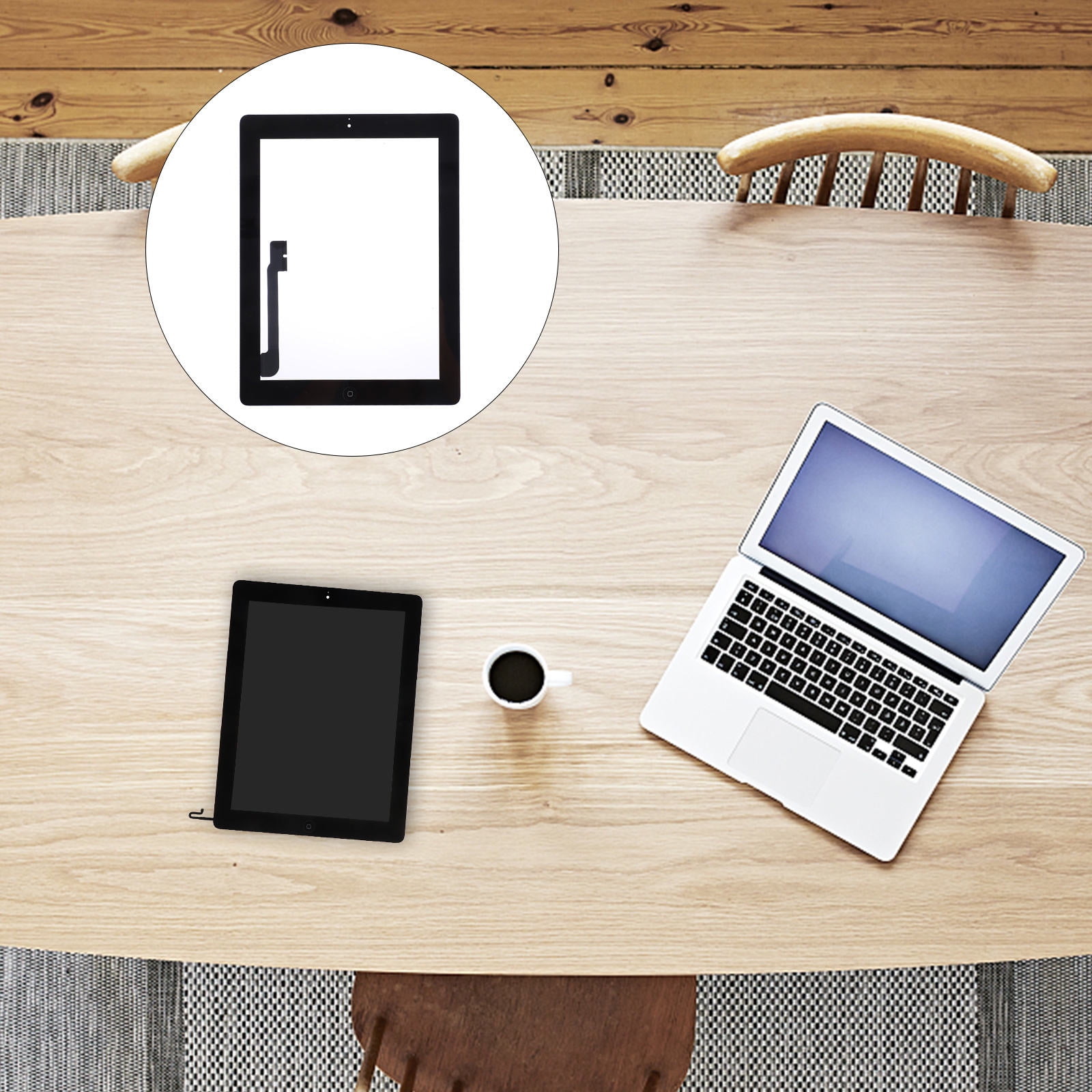 FRCOLOR Tablet LCD External Screen Practical Touch Screen Key Button ...