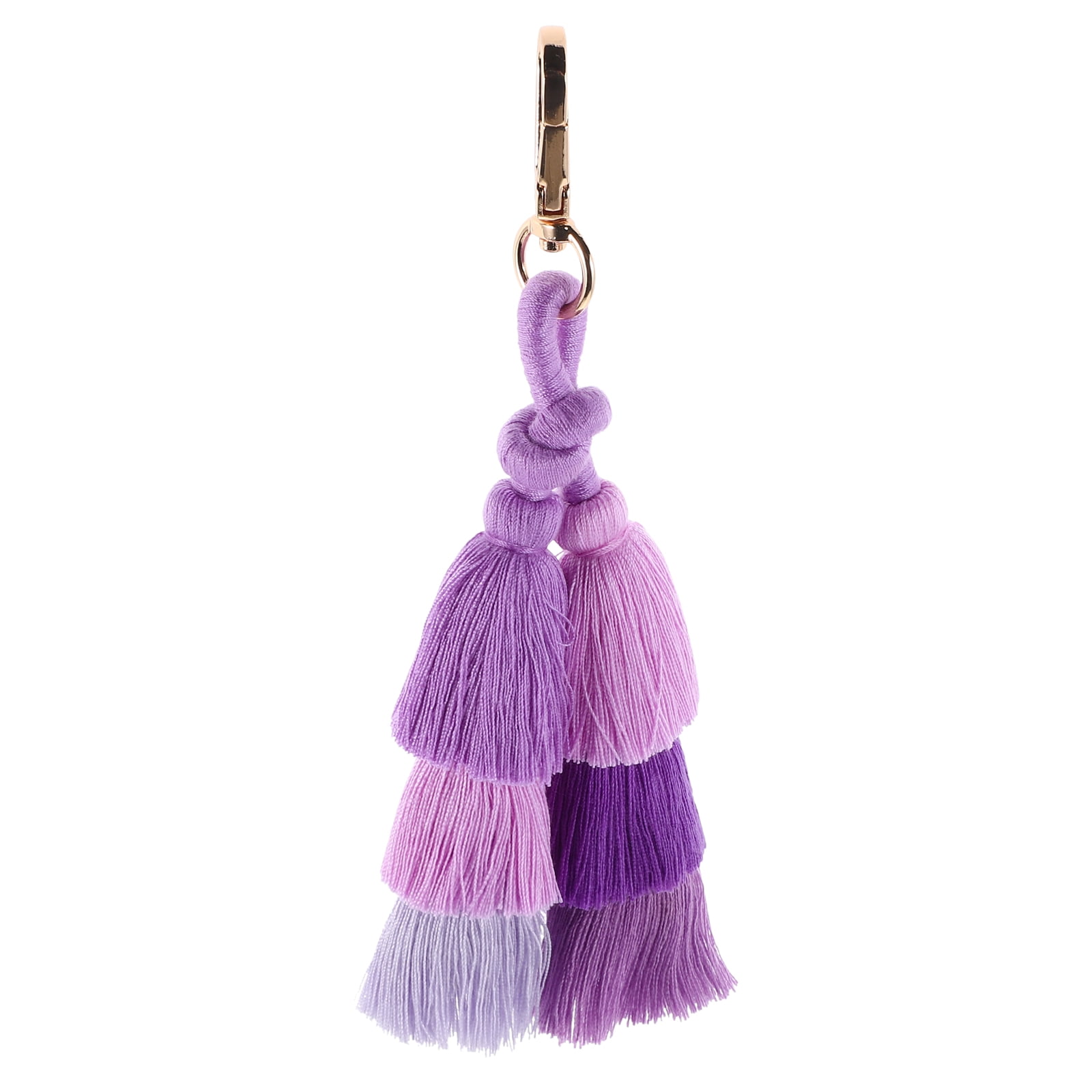 FRCOLOR Tassel Bag Charm Handmade Boho Macrame Tassel Keychain Pendant ...
