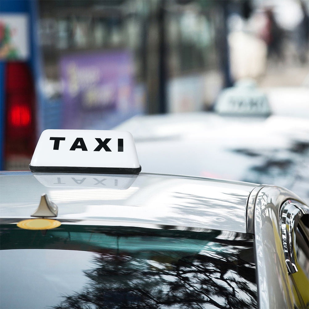 FRCOLOR Taxi Sign Light,Taxi Cab Illuminated Sign 12V LED Taxi Roof ...