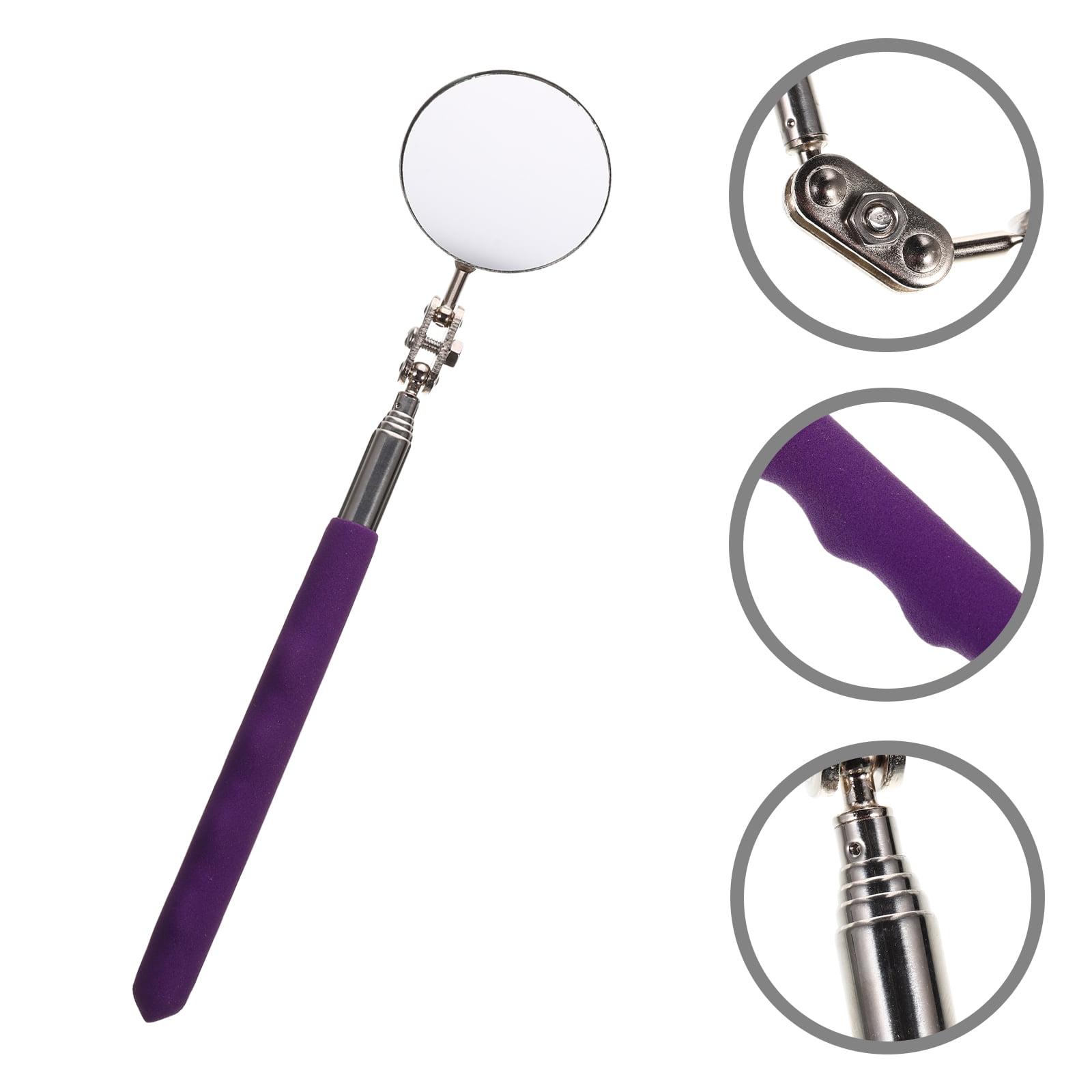 FRCOLOR Telescoping Inspection Mirror for Vehicles, Flexible Round ...