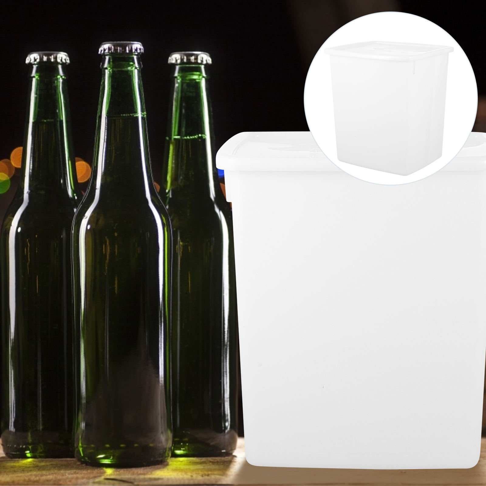 FRCOLOR Thickened Barrel Cold Drink Bucket Cooler Milk Ice Holder White ...
