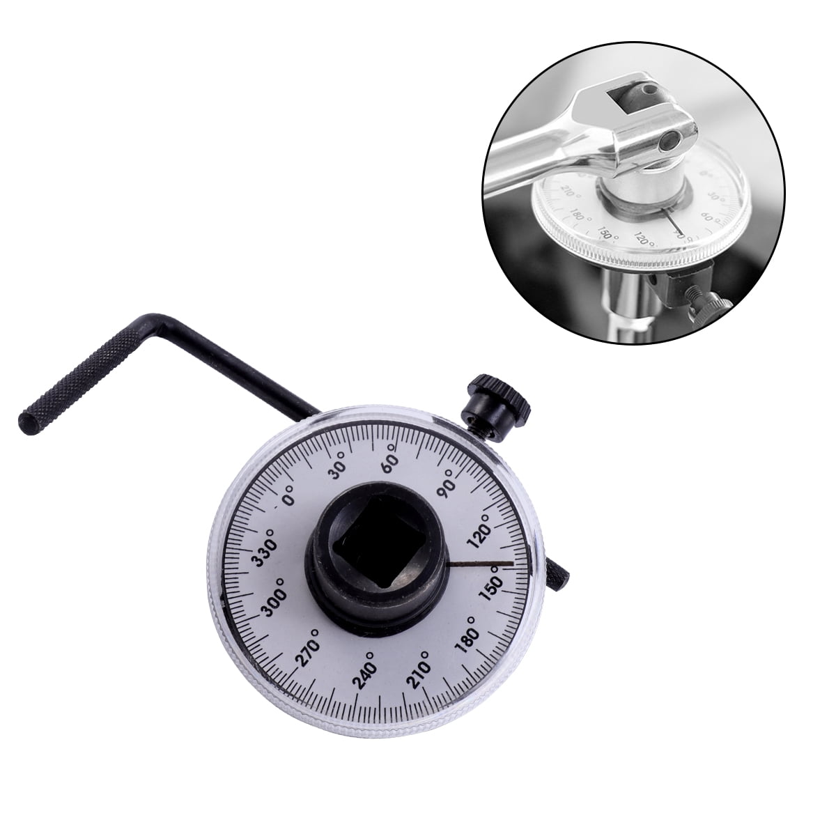 FRCOLOR Torque Wrench Adjustable Angle Measure Tools for Corners Black ...