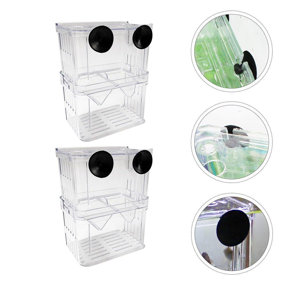 FRCOLOR Transparent Acrylic Fish Hatching Box for Breeding Fry with ...