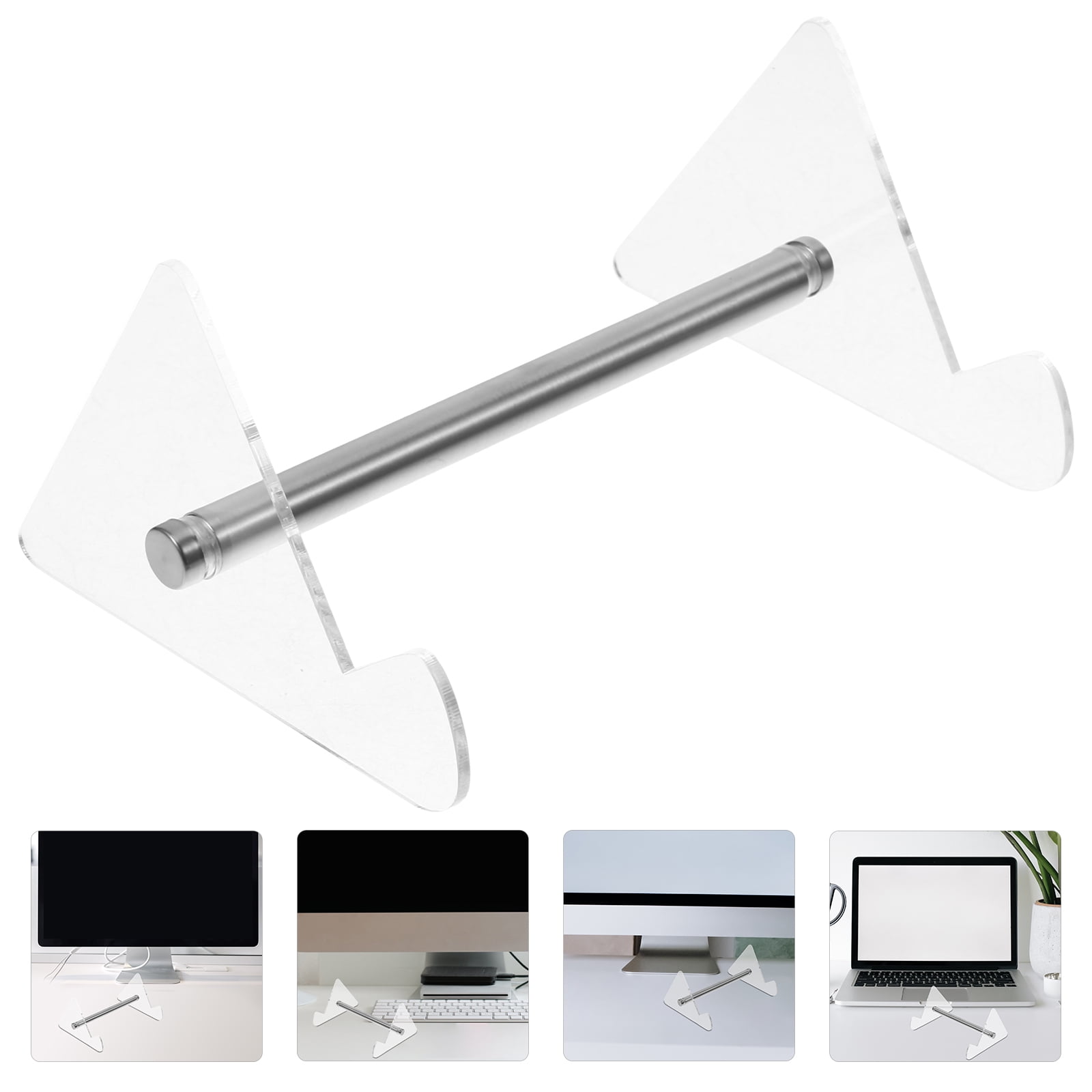 FRCOLOR Transparent Acrylic Keypad Stand Ergonomic Keyboard Tray ...