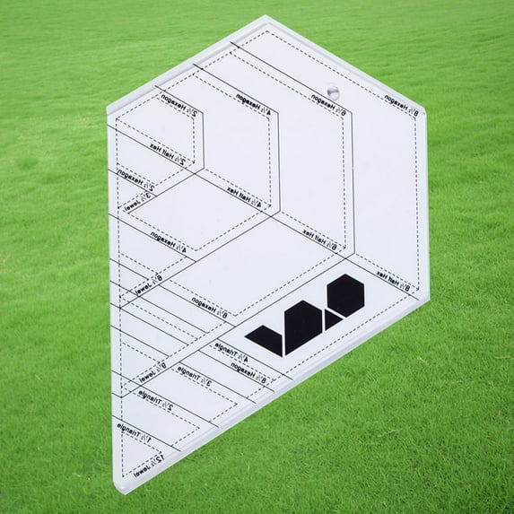 LABSERRON L-Square Rule Clear Sewing Ruler Acrylic White 1Pcs for ...