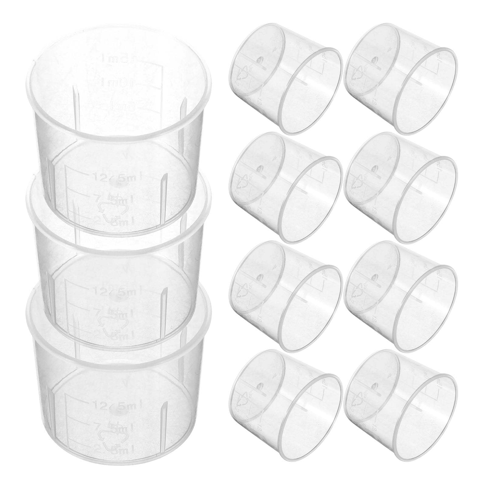 FRCOLOR Transparent Plastic Measuring Beakers with Scale for Laboratory ...
