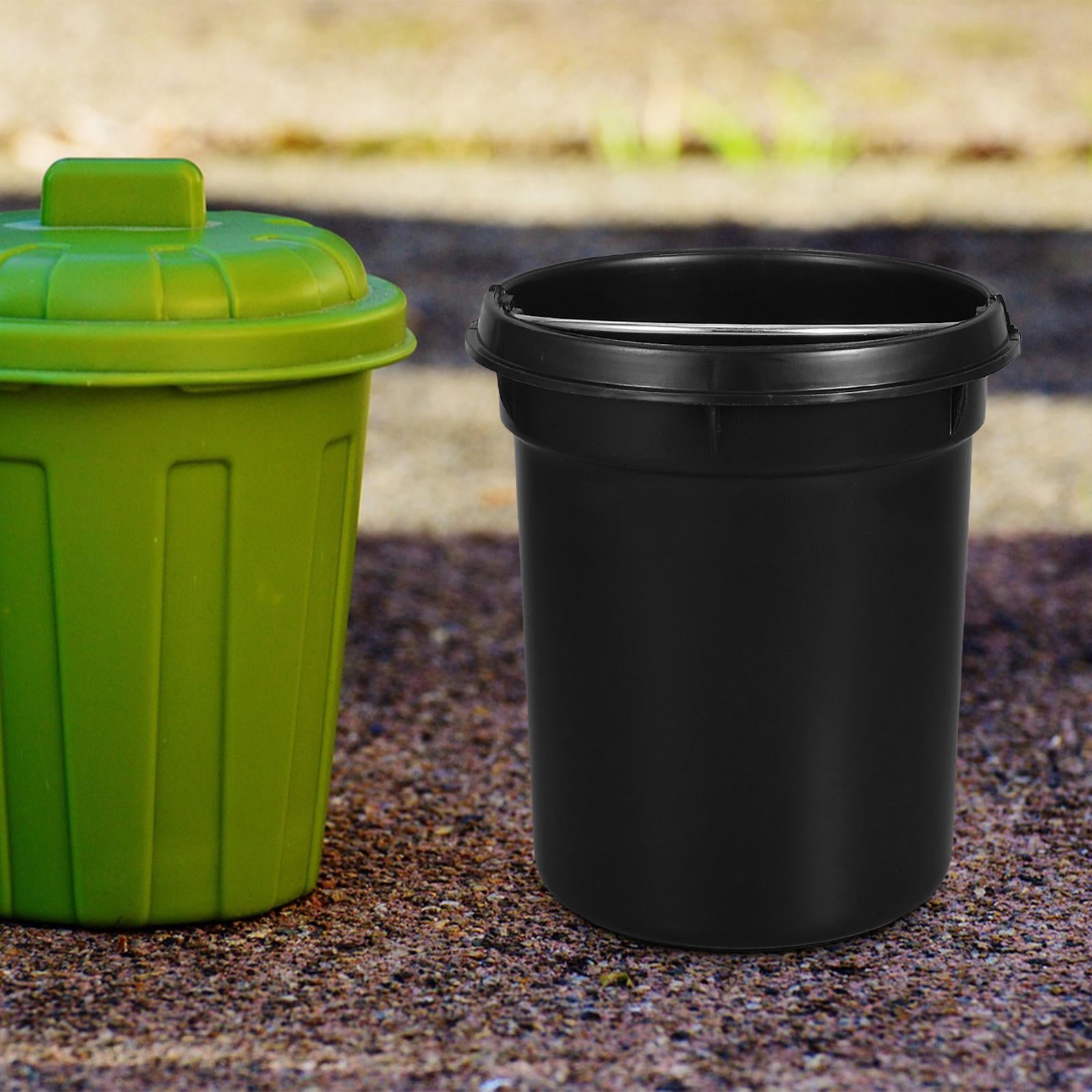 FRCOLOR Trash Can Inner Compartment Round Plastic Waste Container with ...
