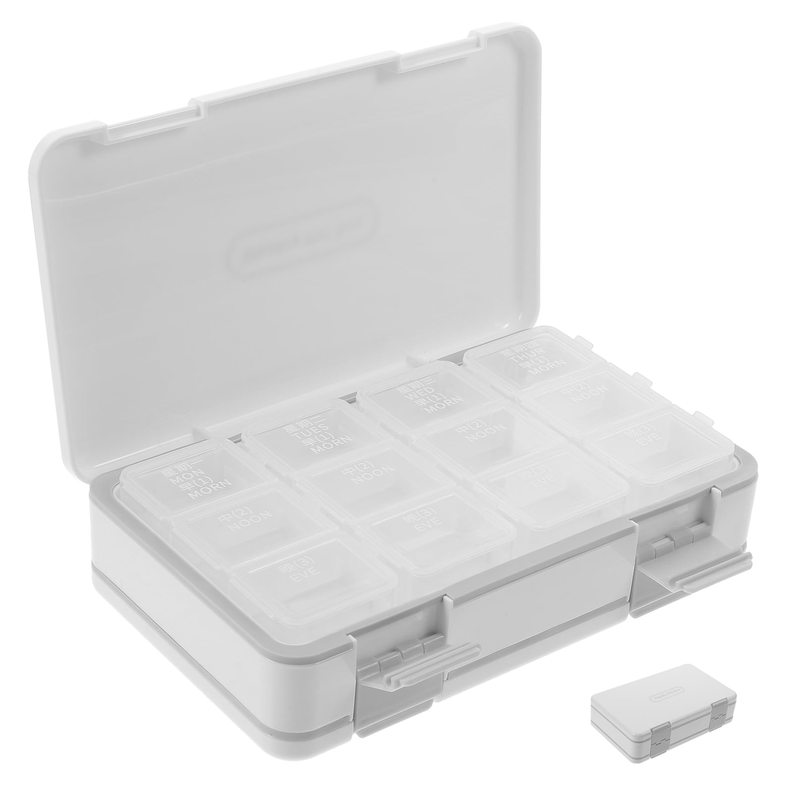 FRCOLOR Travel Organizer Weekly Medication Vitamin Container Holder ...