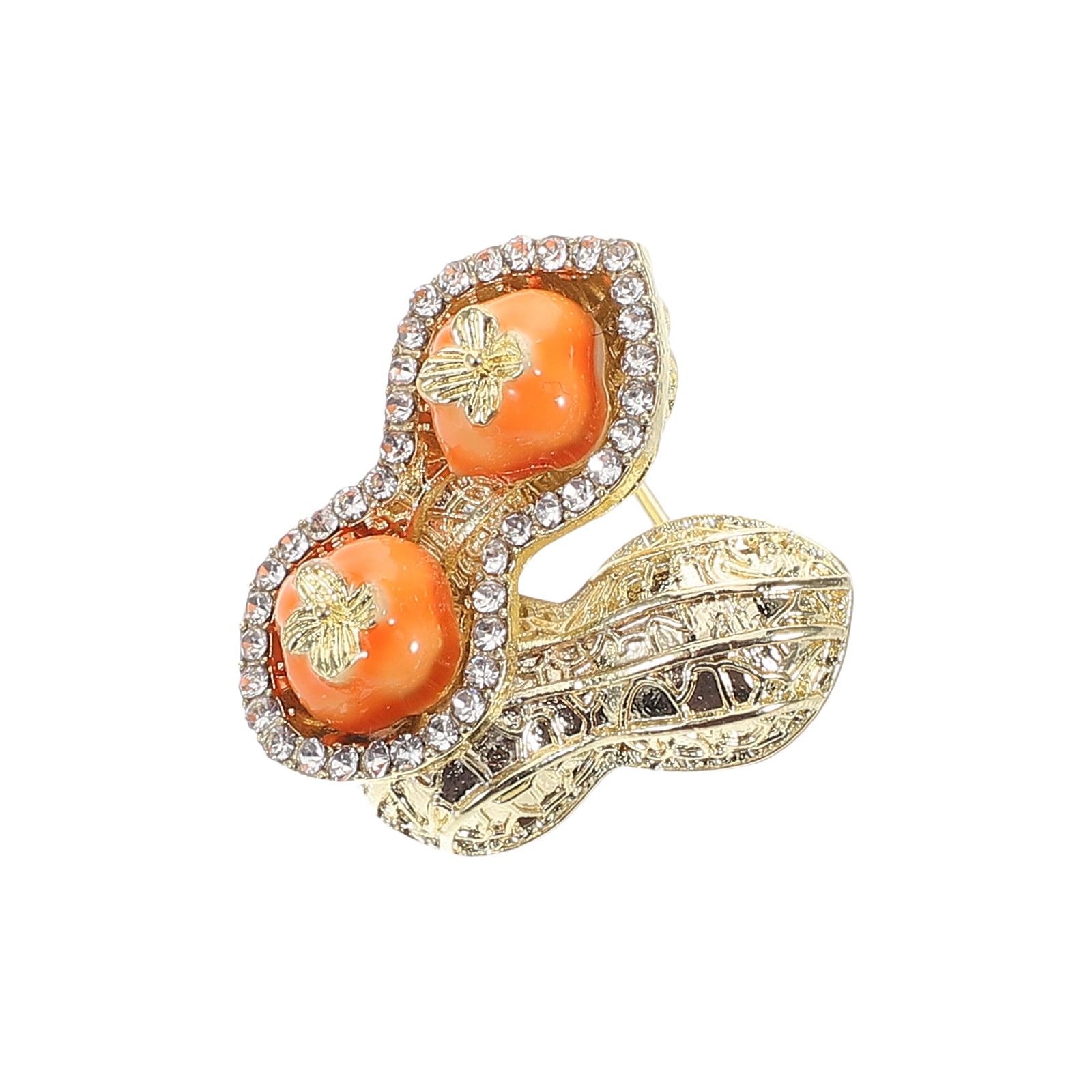 FRCOLOR Trendy Persimmon Brooch Jewelry Unique Peanut Breast Pin For ...