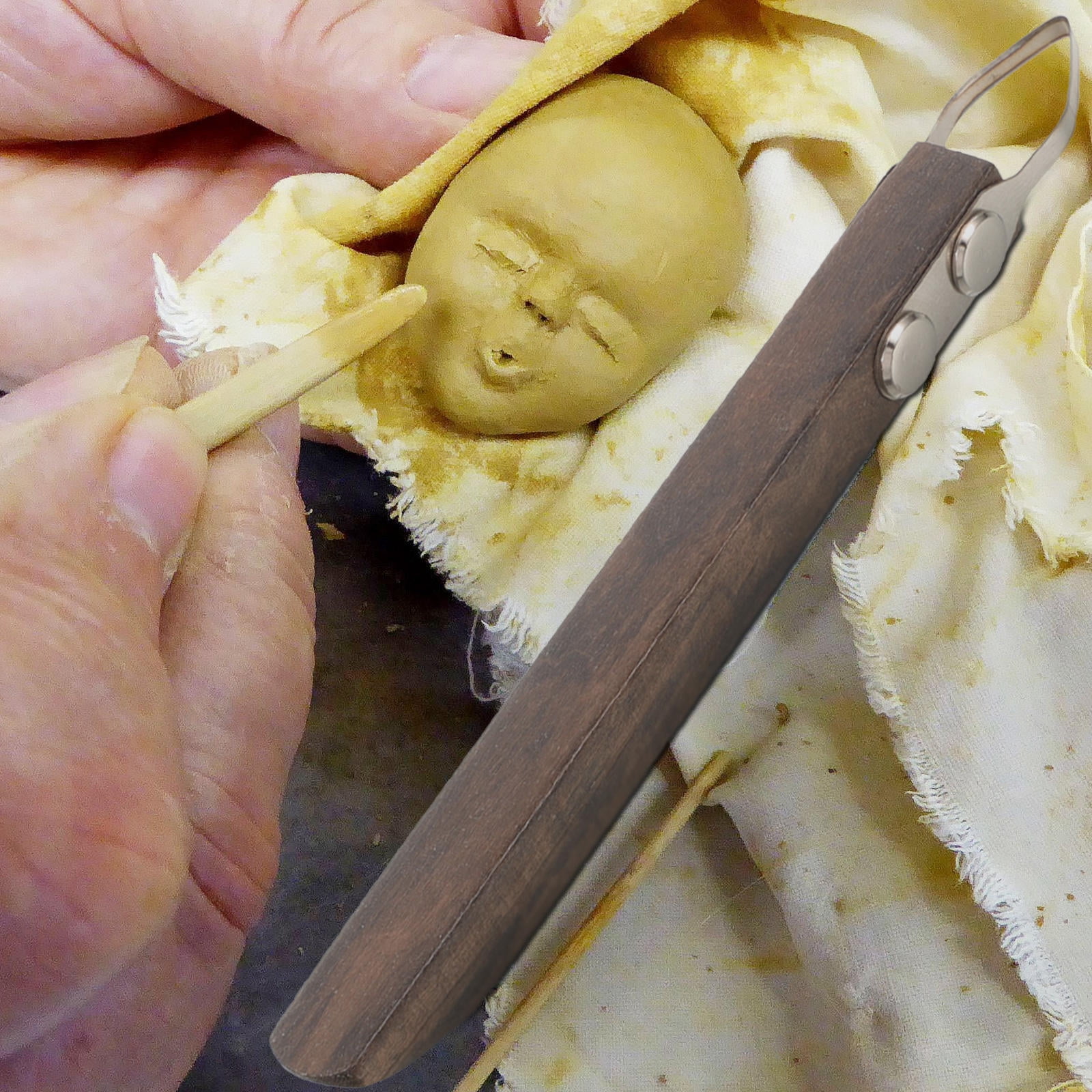 KAKOWELY Pottery Handle Making Tool Wood Stainless Steel 1Pack 5.9In ...