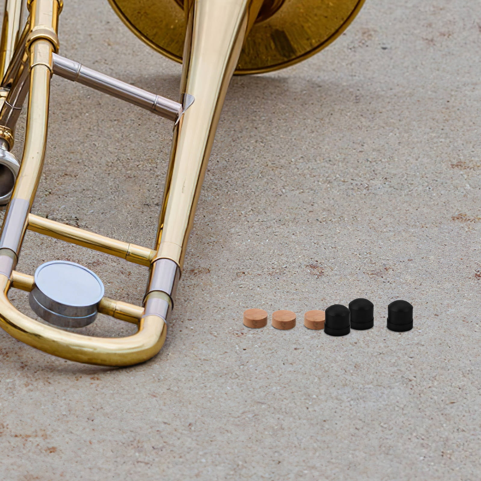 FRCOLOR Trombone Slide Rubber End Bumper and Valve cork Pad Kit for ...