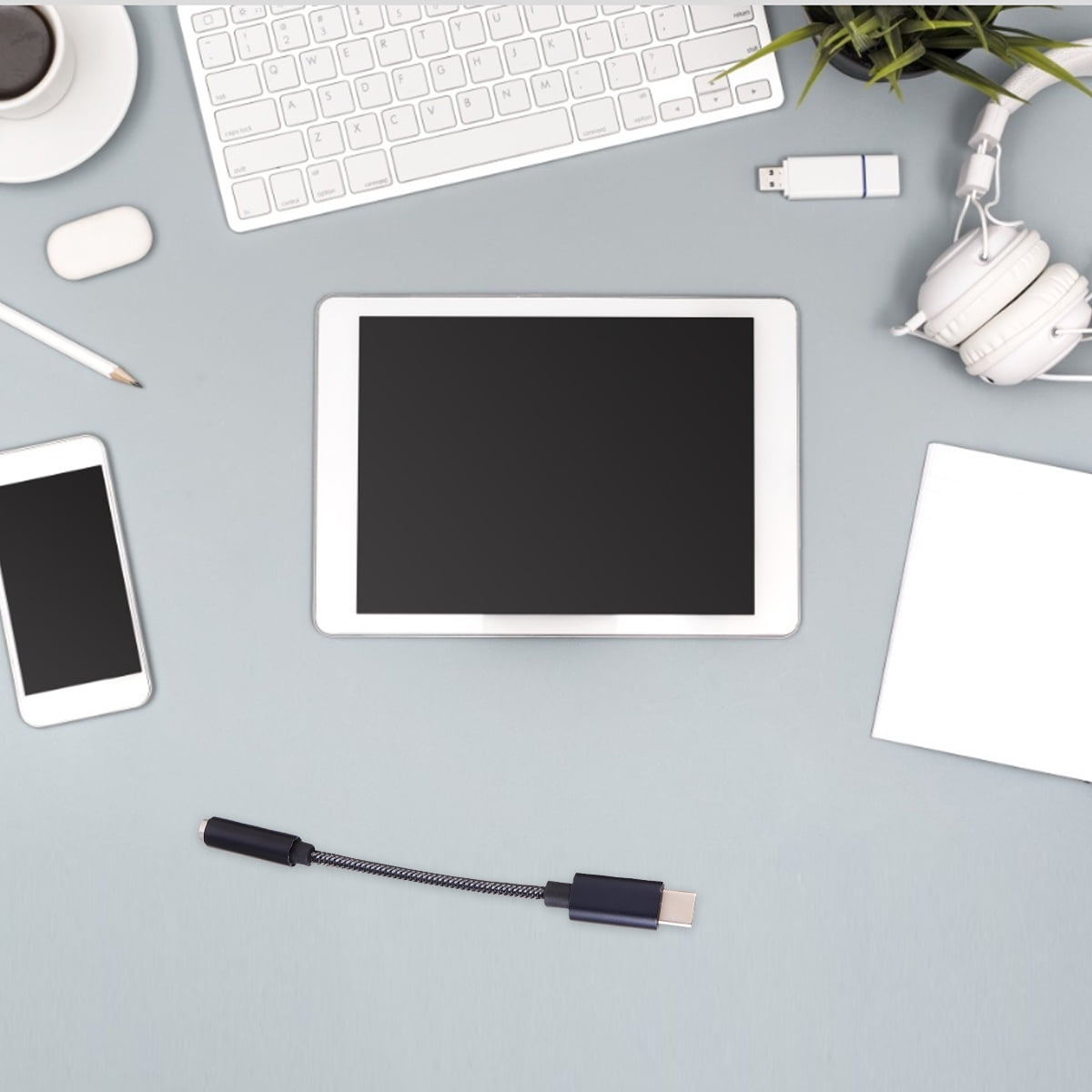 FRCOLOR USB C to Jack Laptop Type-c Adapter Cable Headphone - Walmart.com